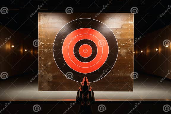 A Shooting Target with Rings Stock Illustration - Illustration of score ...