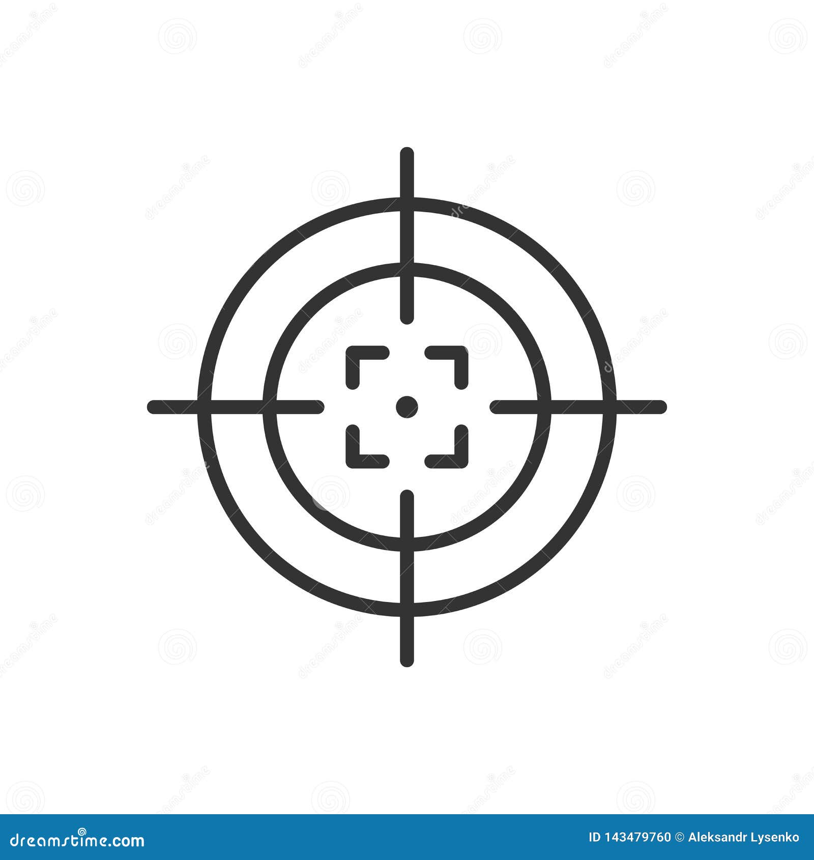 Shooting Target Icon Isolated On White Background. Vector ... Shooting Target Icon Isolated On White Background. Vector ...