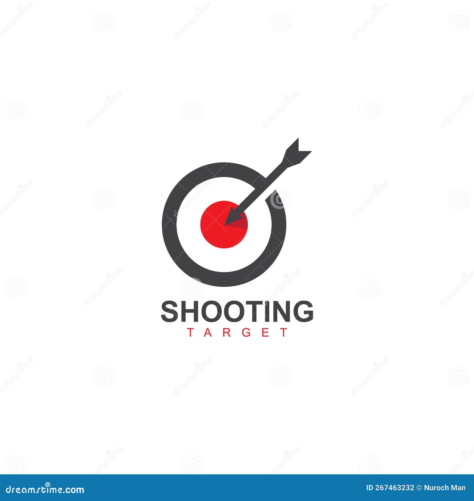 Shooting Target Vector Icon Isolated on White Background. Stock Vector ...