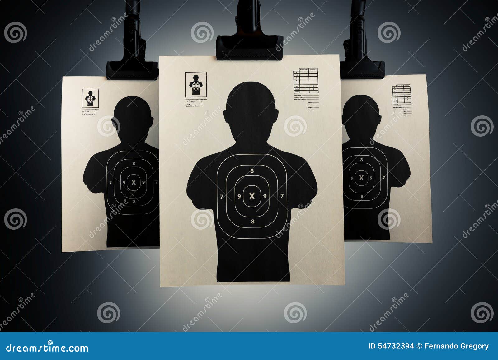Shooting Targets on a Grey Background Stock Photo - Image of shot ...