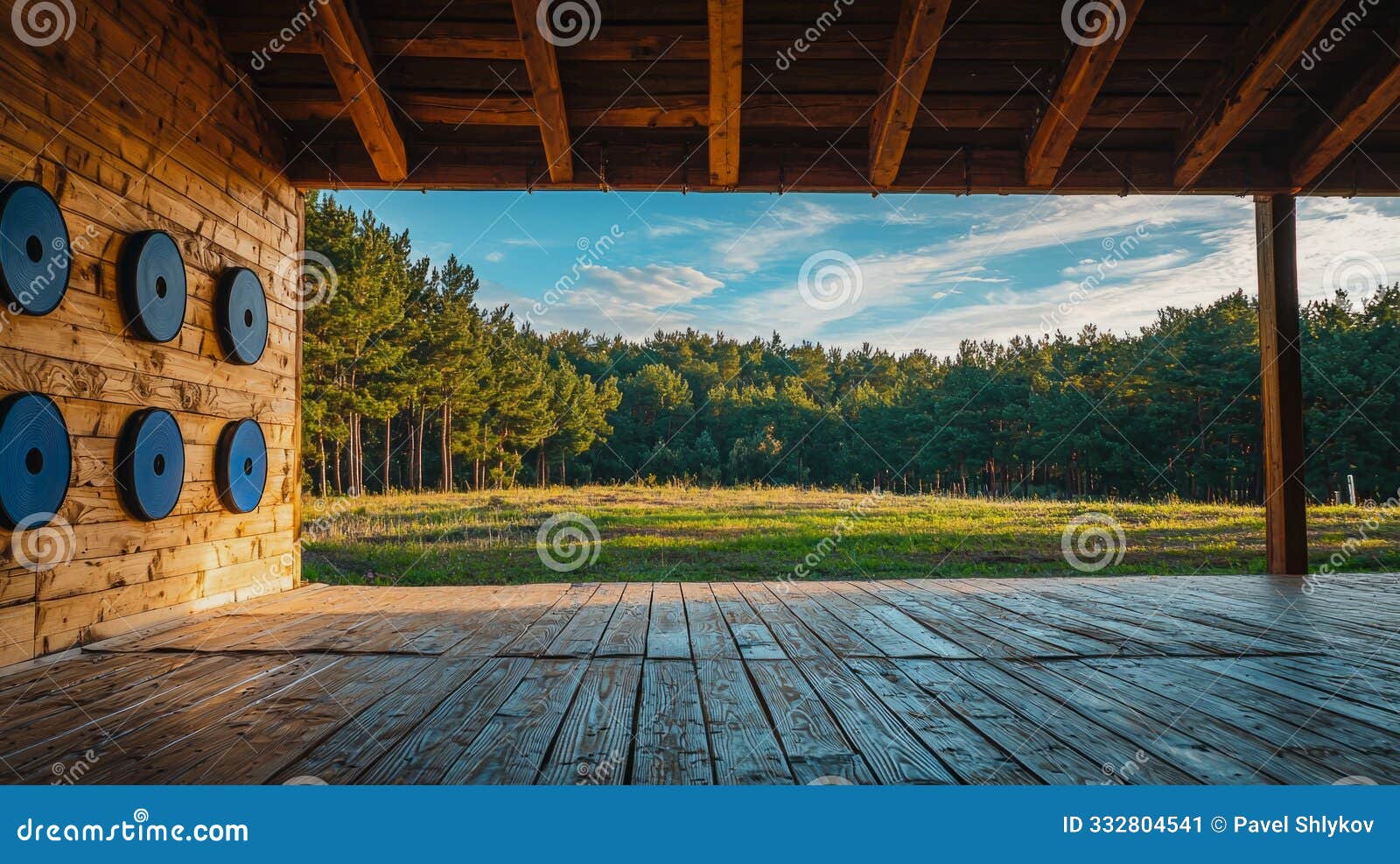 Shooting Targets Hanging on a Grey Background Stock Image - Image of ...