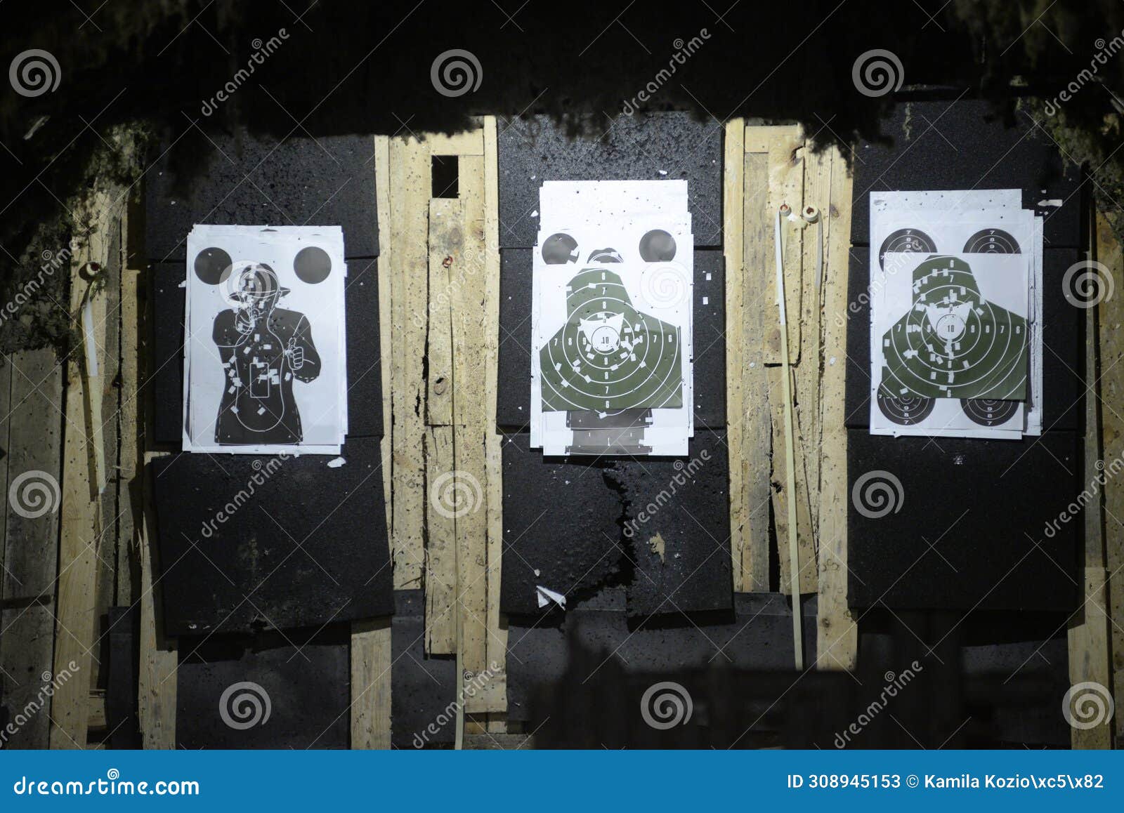 Shooting Targets at a Sports Shooting Range Stock Image - Image of hole ...