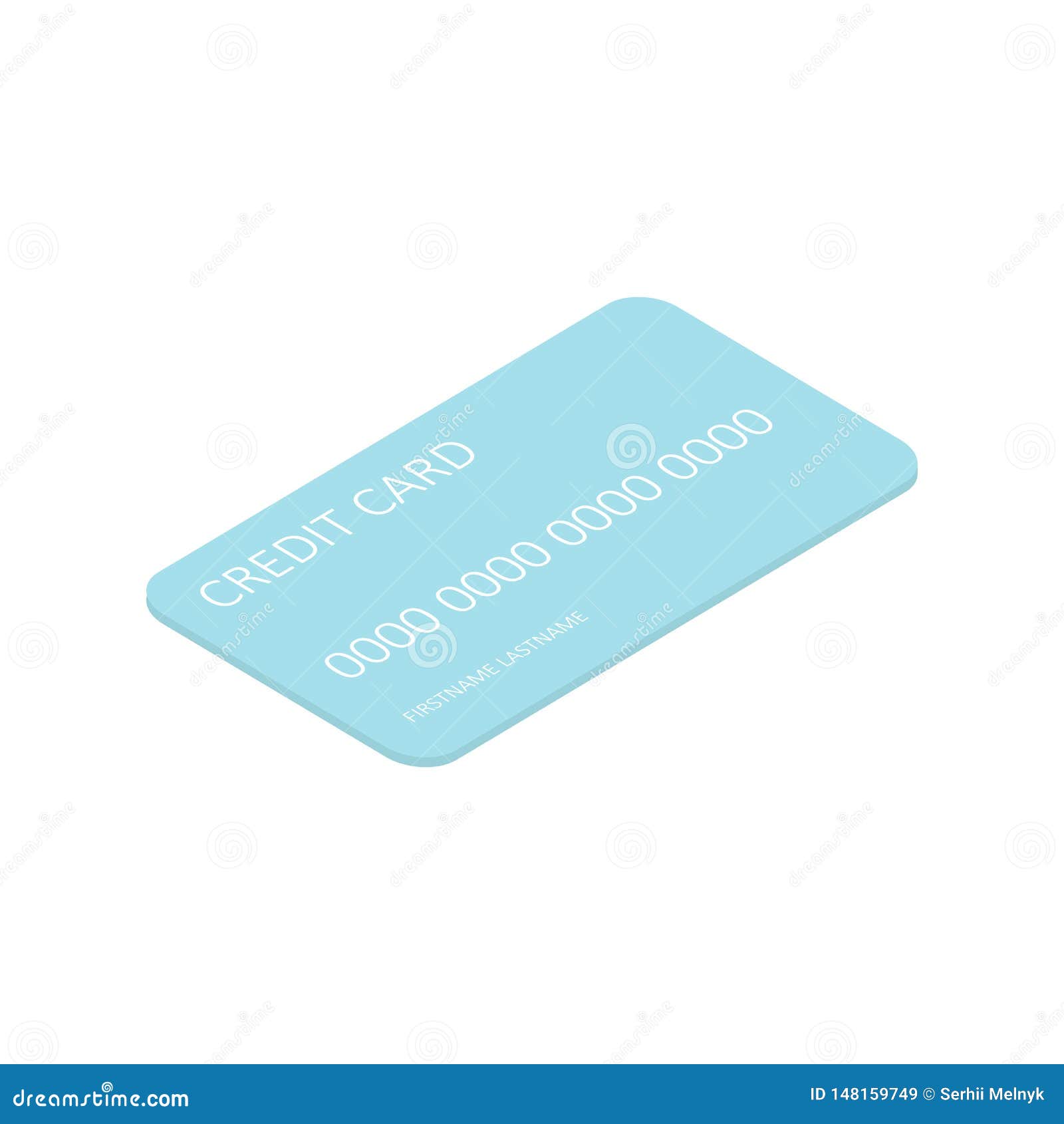 Credit card Isometric stock vector. Illustration of graphic - 148159749
