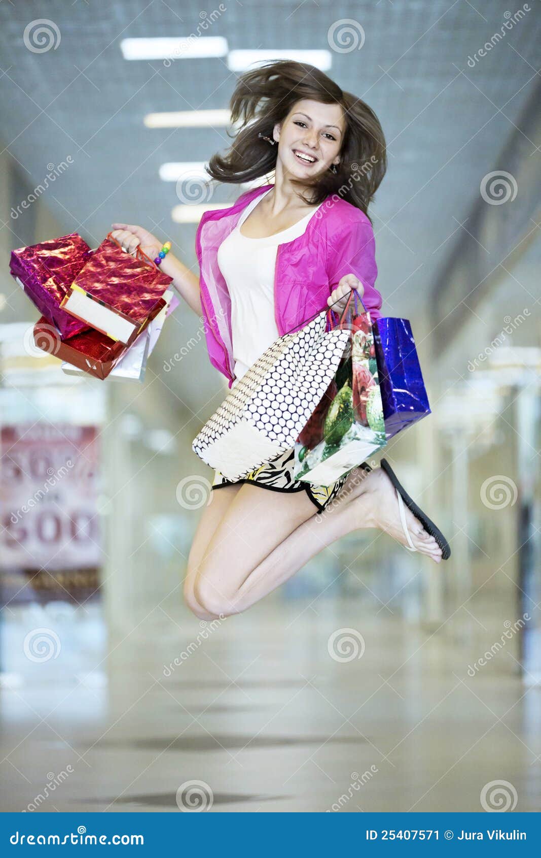 In shop stock image. Image of happiness, casual, package - 25407571