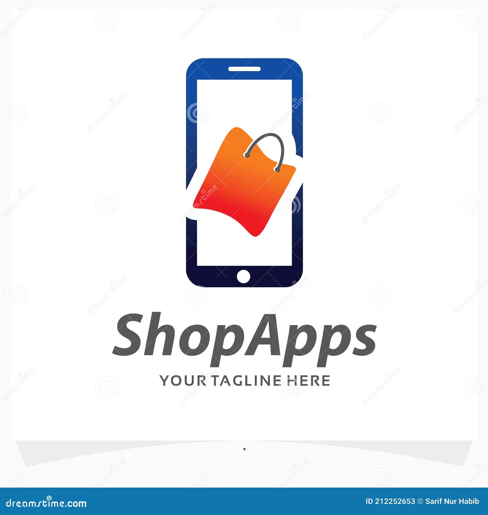 Shop Application Logo Design Template Stock Vector - Illustration of ...