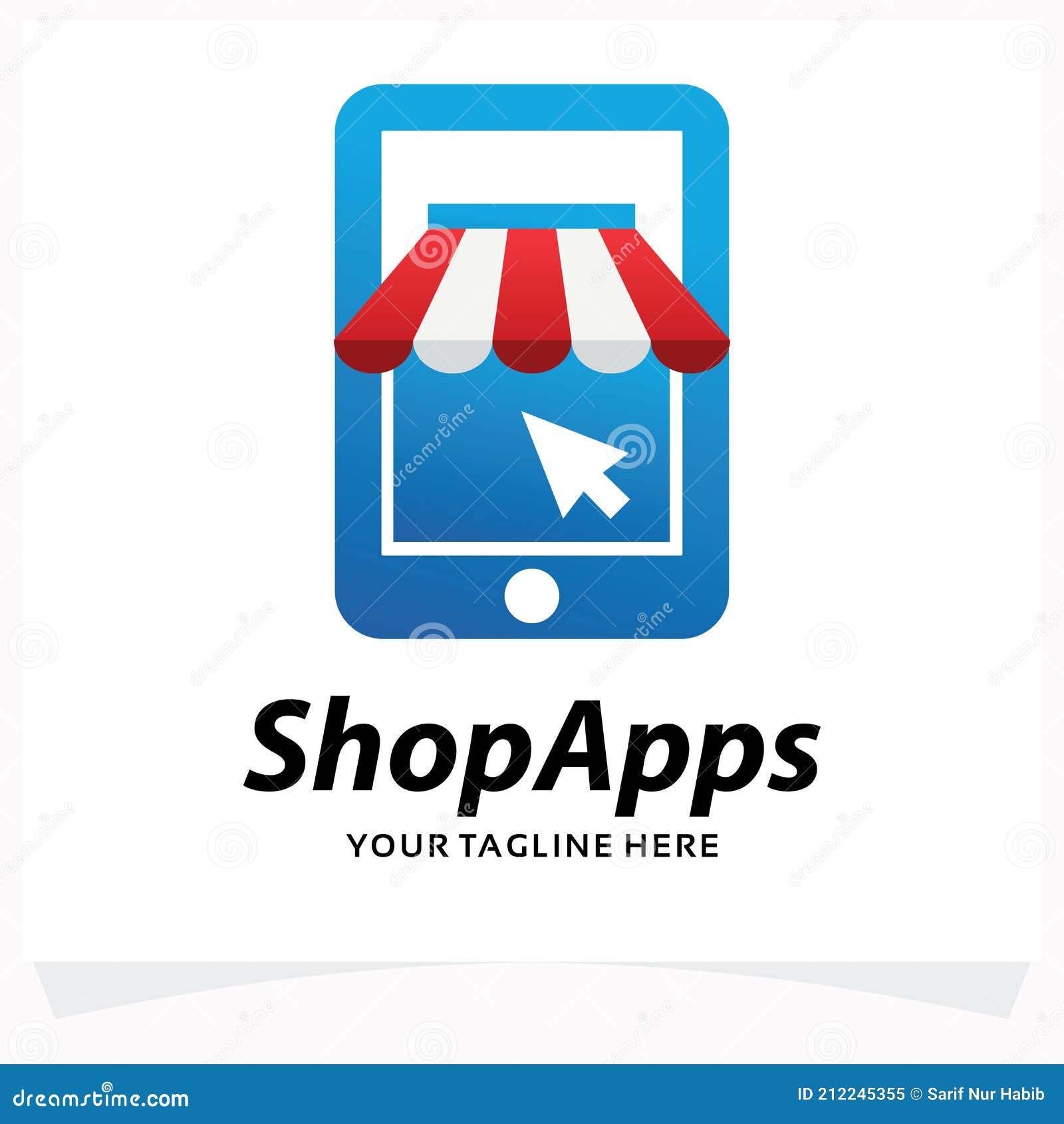 Shop Apps Logo Template Design Template Stock Vector - Illustration of ...