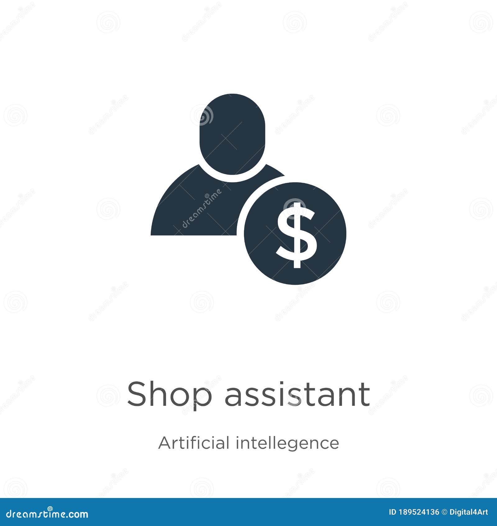 Shop Assistant Icon Vector. Trendy Flat Shop Assistant Icon from ...