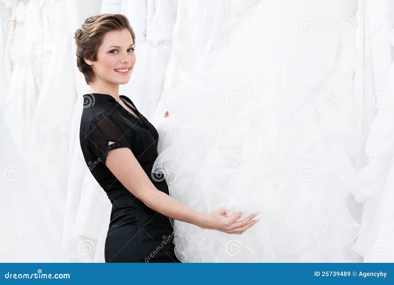 Shop Assistant is Looking for the Dress Stock Image - Image of adult ...