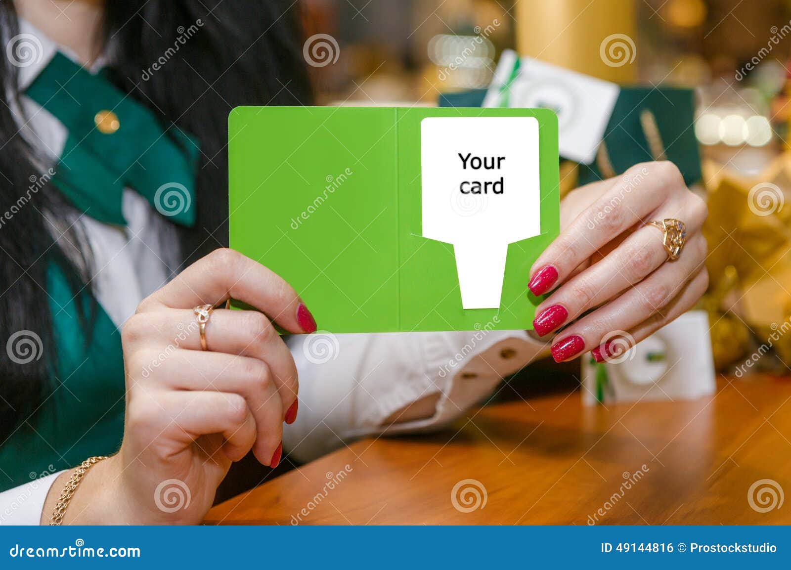 Shop assistant s hand stock photo. Image of hand, person - 49144816