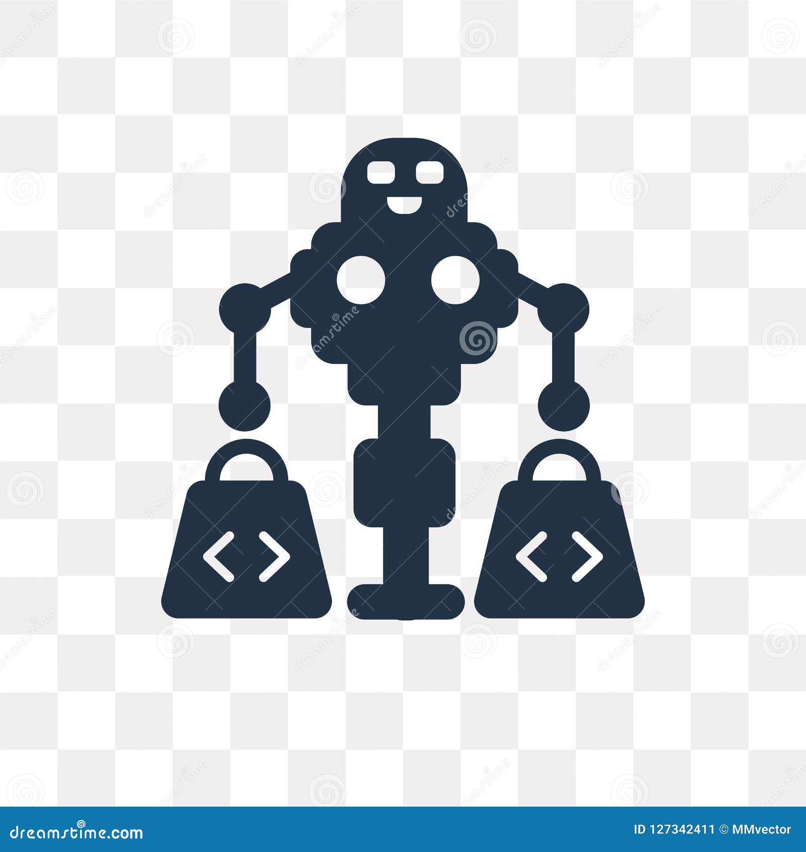 Shop Assistant Vector Icon Isolated on Transparent Background, S Stock ...