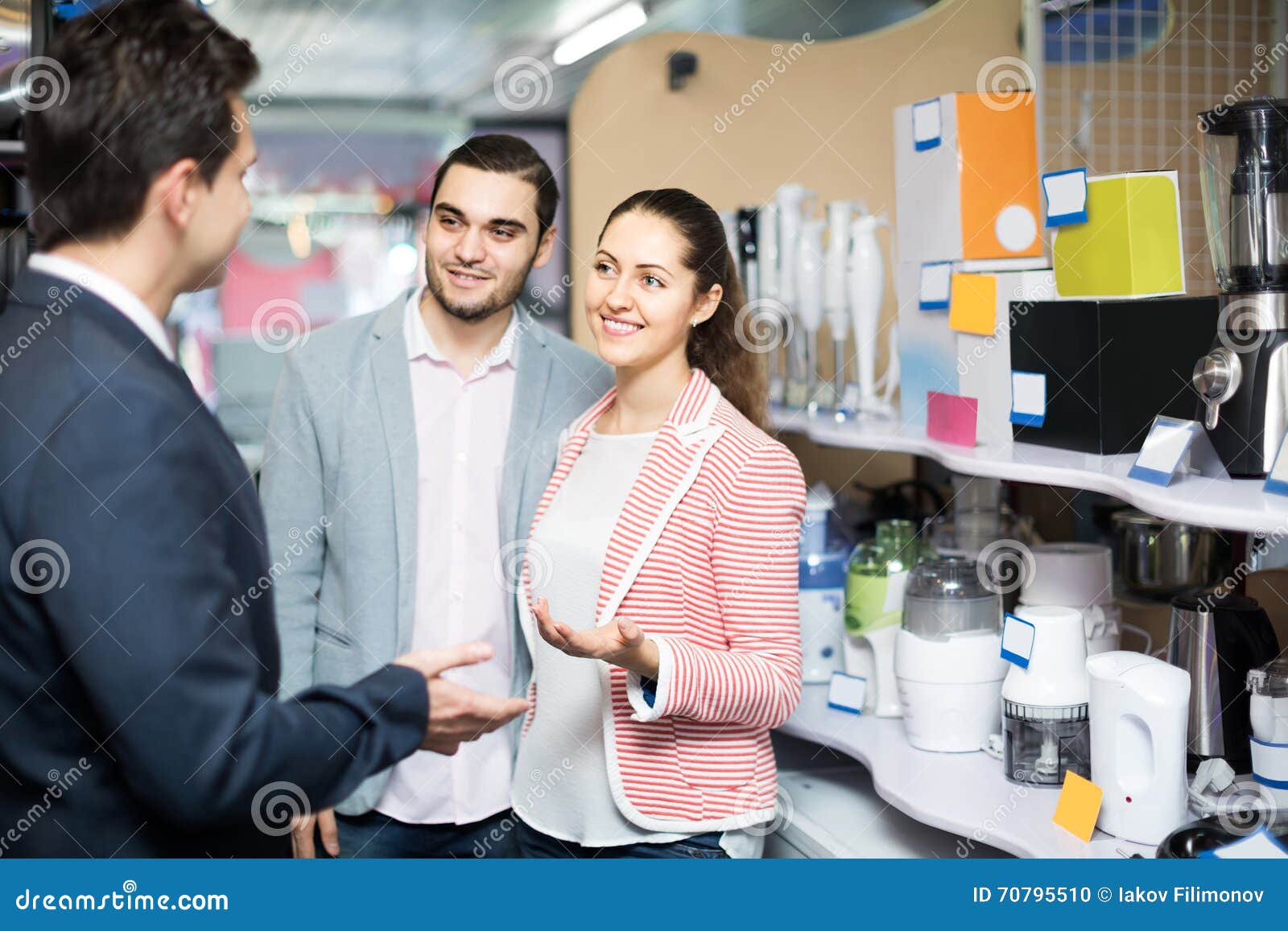 Shop Assistant Working with Customer Stock Photo - Image of offer ...