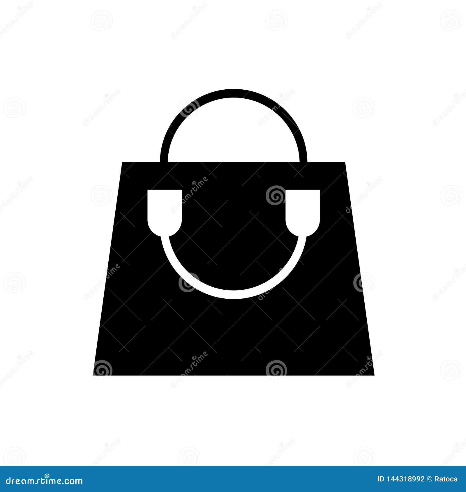 Shop bag icon stock vector. Illustration of creative - 144318992