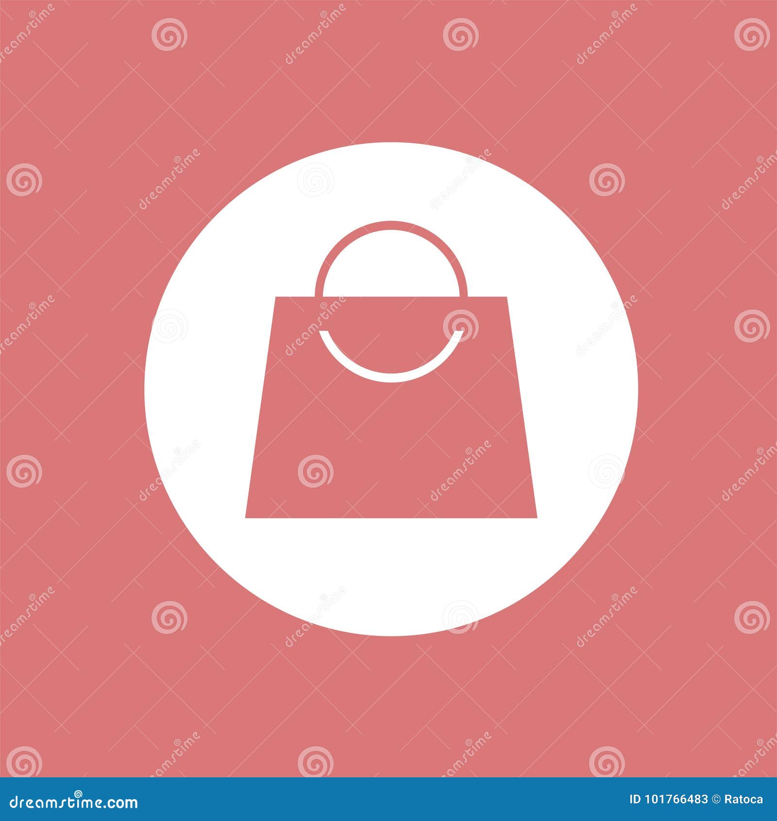 Shop bag icon stock vector. Illustration of isolated - 101766483