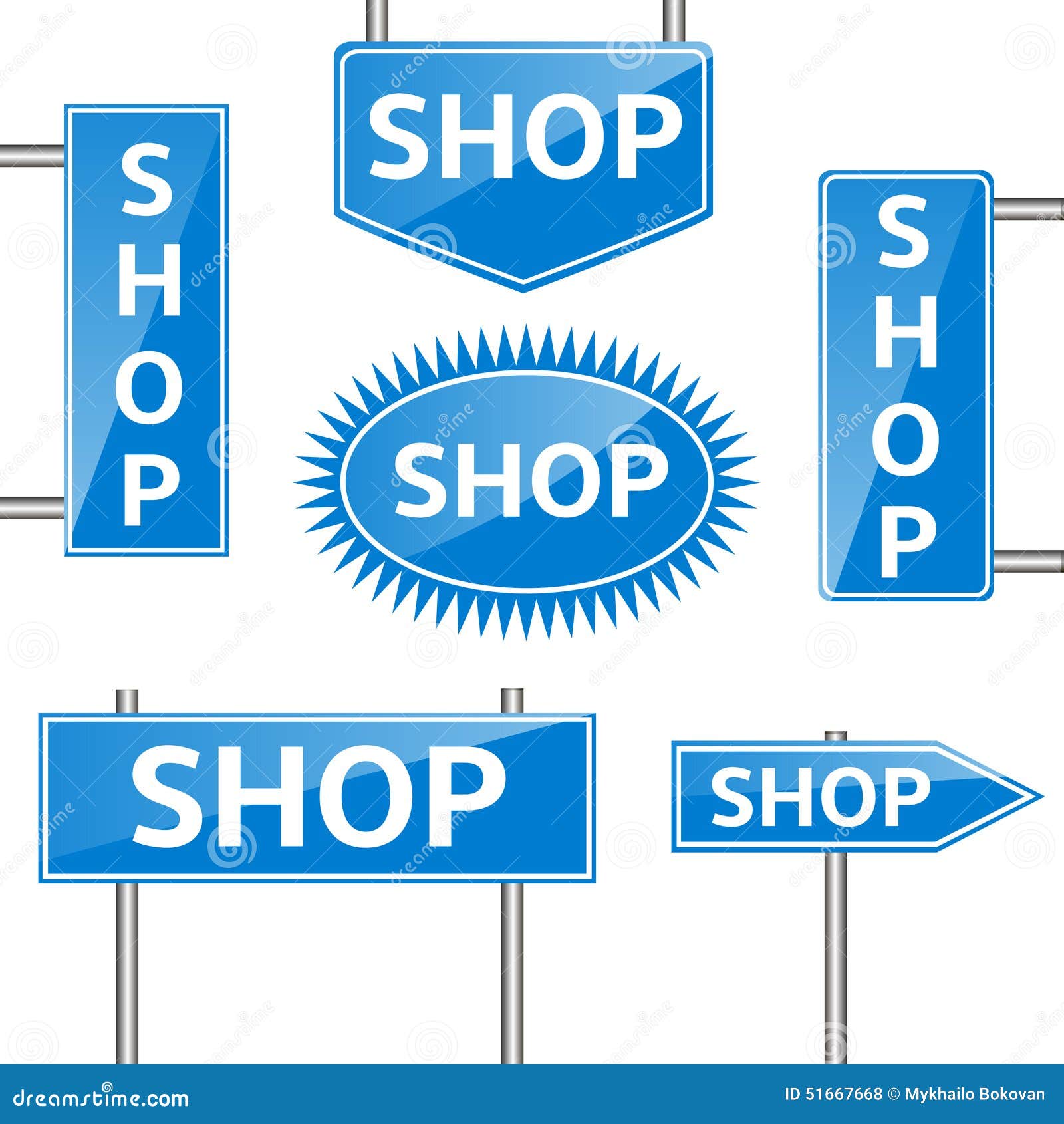 Shop banners stock vector. Illustration of business, message - 51667668