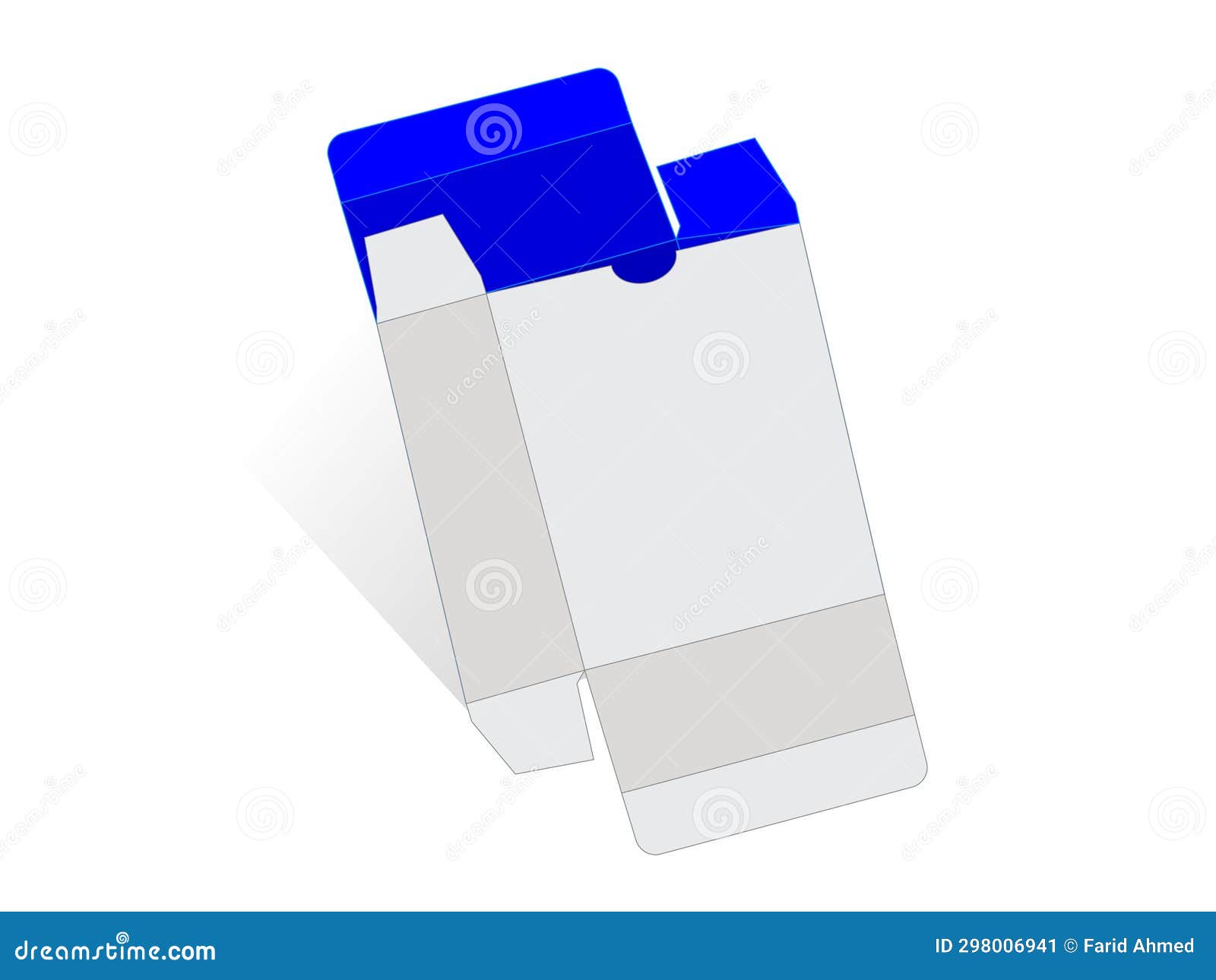 Shop Box Dieline Template stock vector. Illustration of retail - 298006941