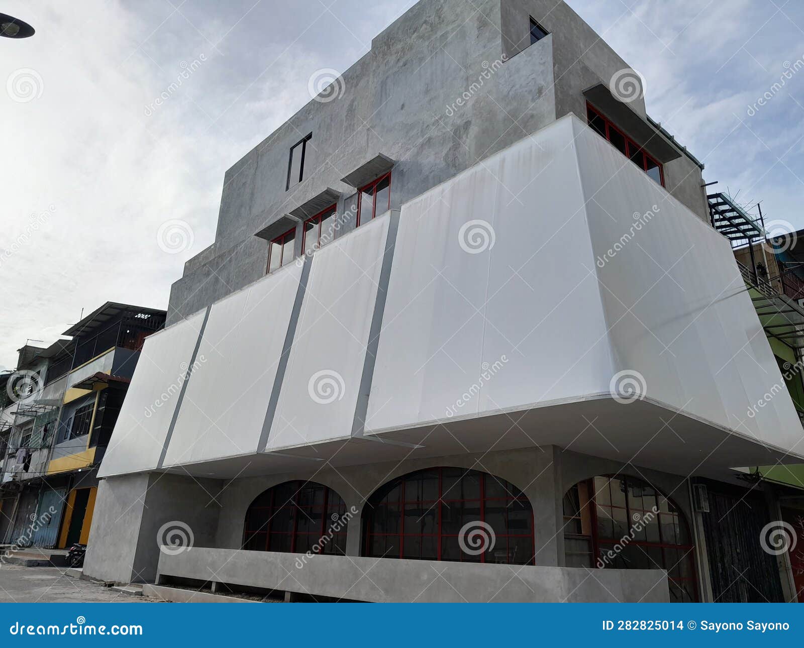 The Shop Building Has a Unique and Interesting Design Stock Photo ...