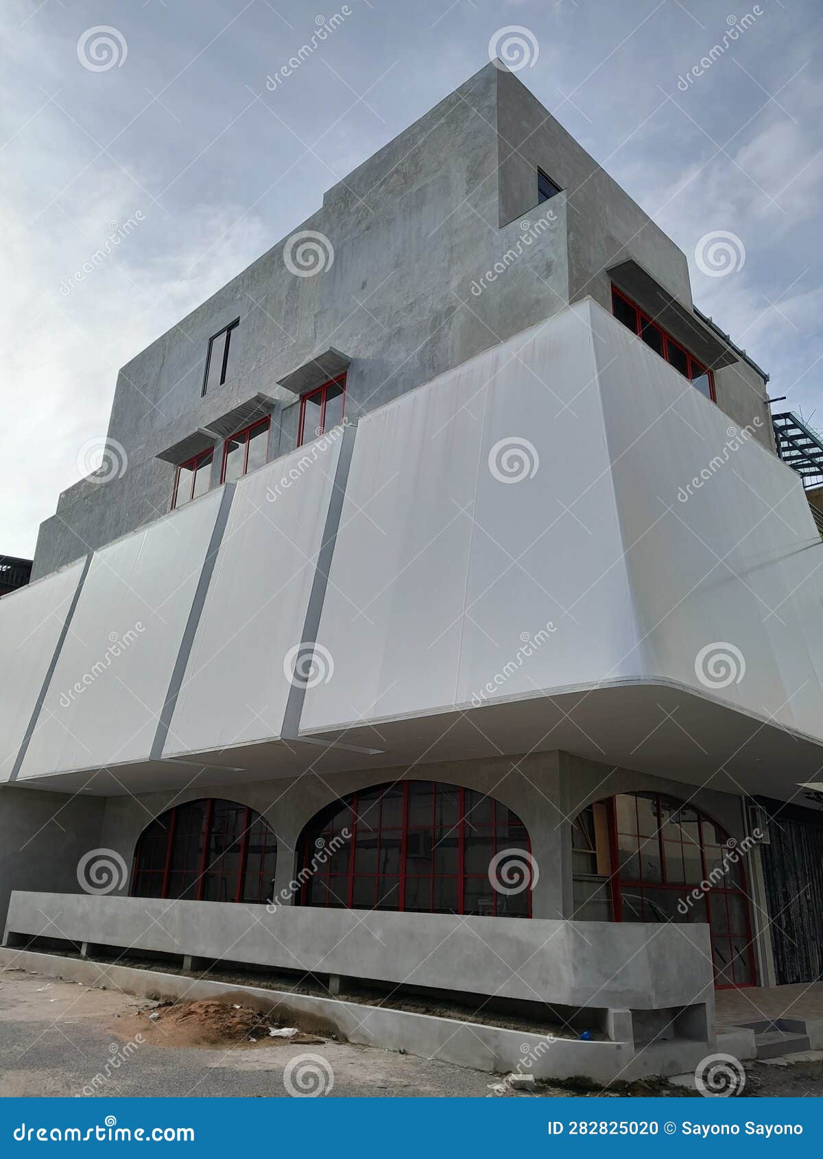 The Shop Building Has a Unique and Interesting Design Stock Photo ...