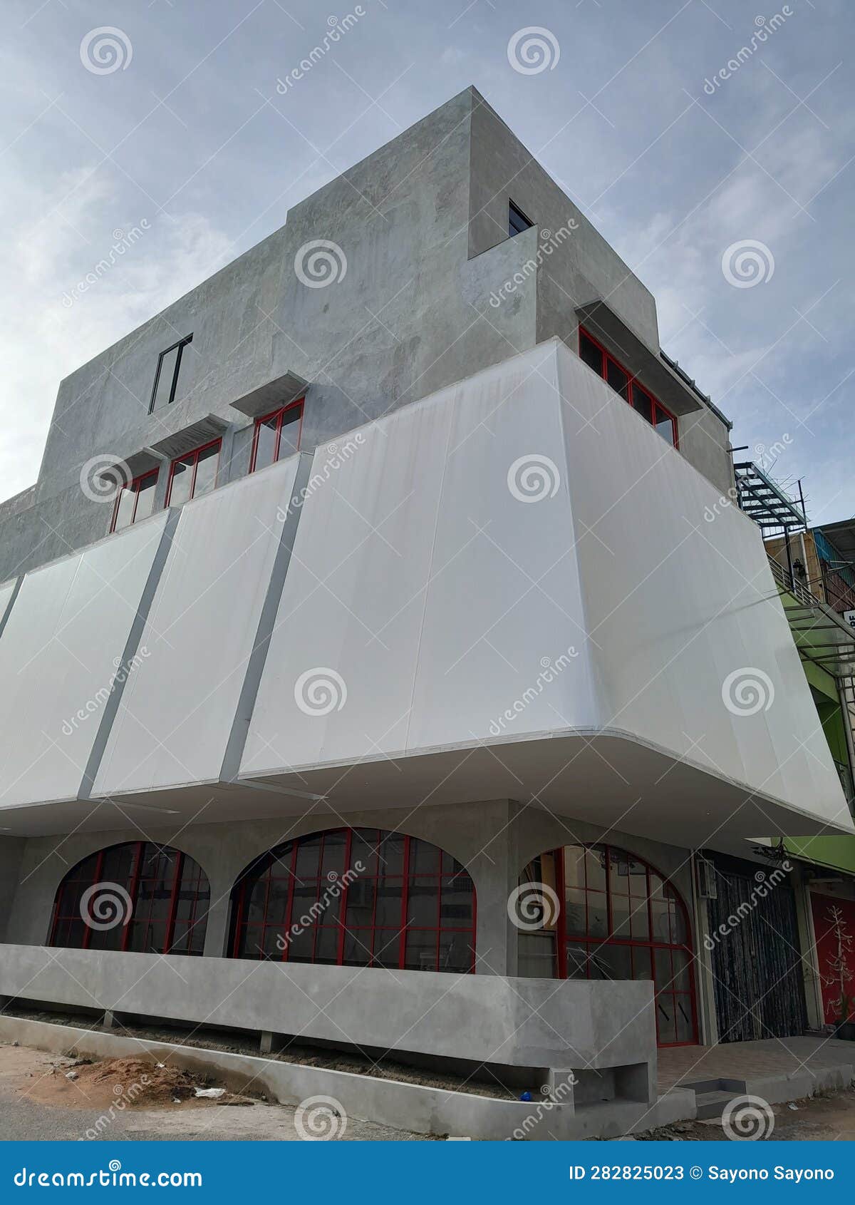The Shop Building Has a Unique and Interesting Design Stock Image ...