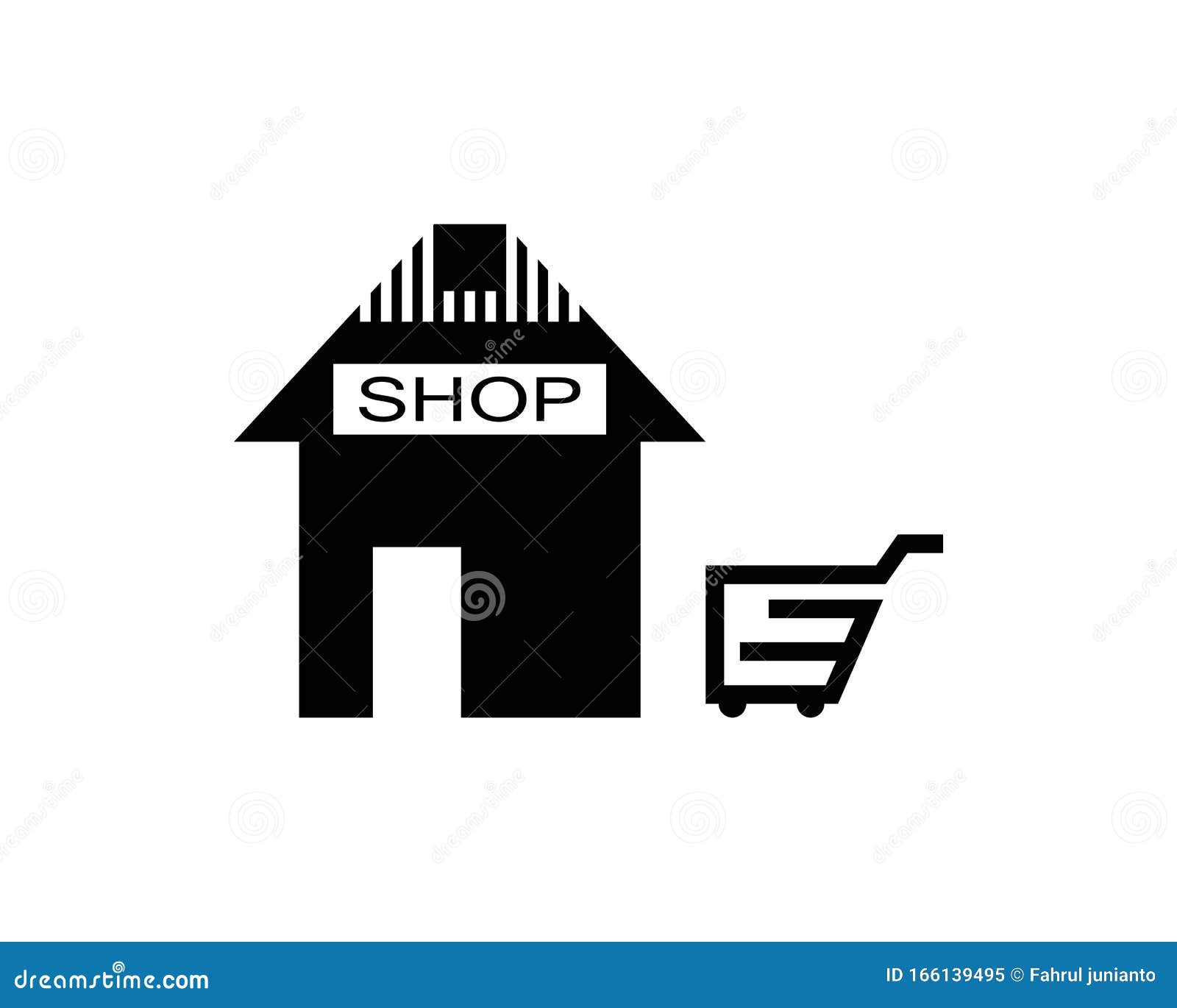 Shop Building Icon and Symbol Vector Illustration Stock Vector ...