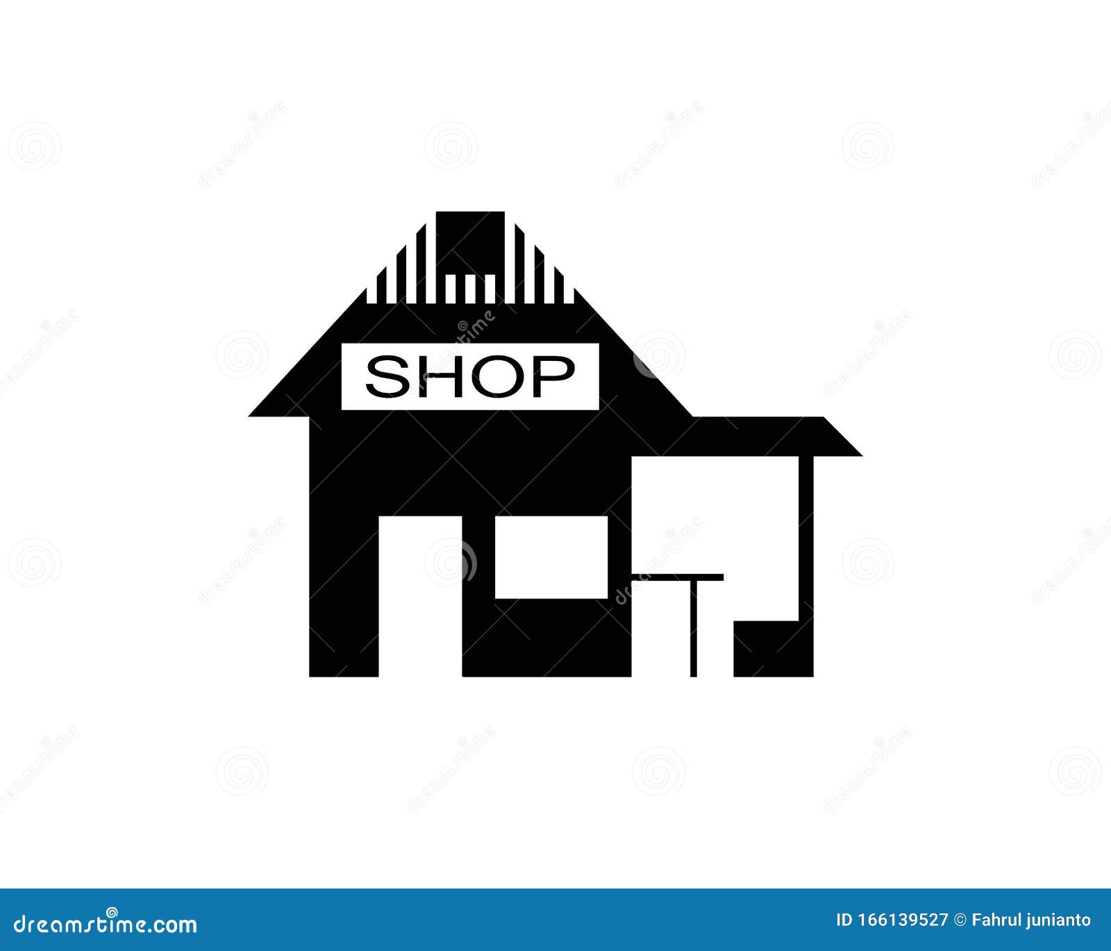 Shop Building Icon and Symbol Vector Illustration Stock Vector ...