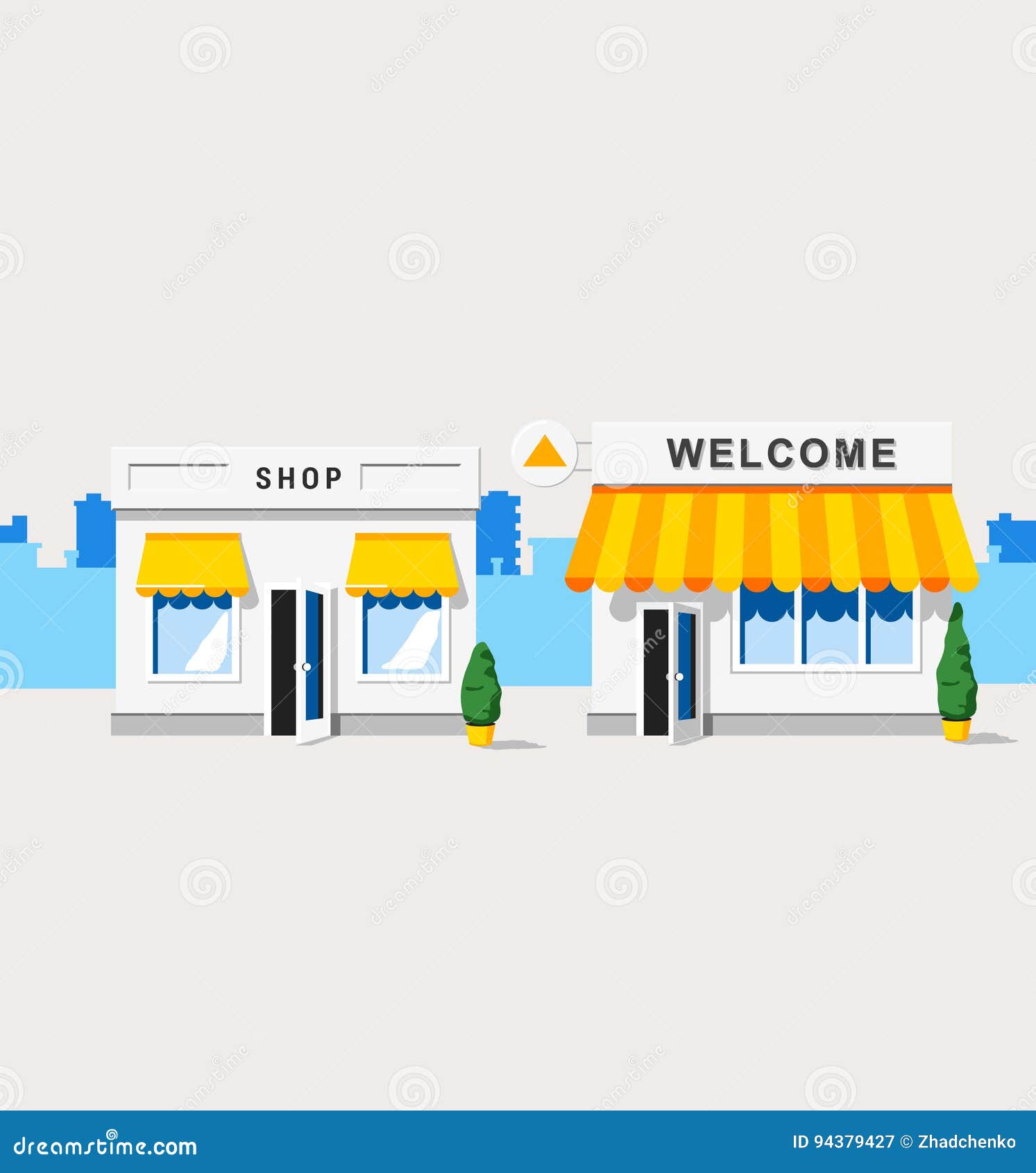Shop Building. Vector Icon. Stock Vector - Illustration of icon ...