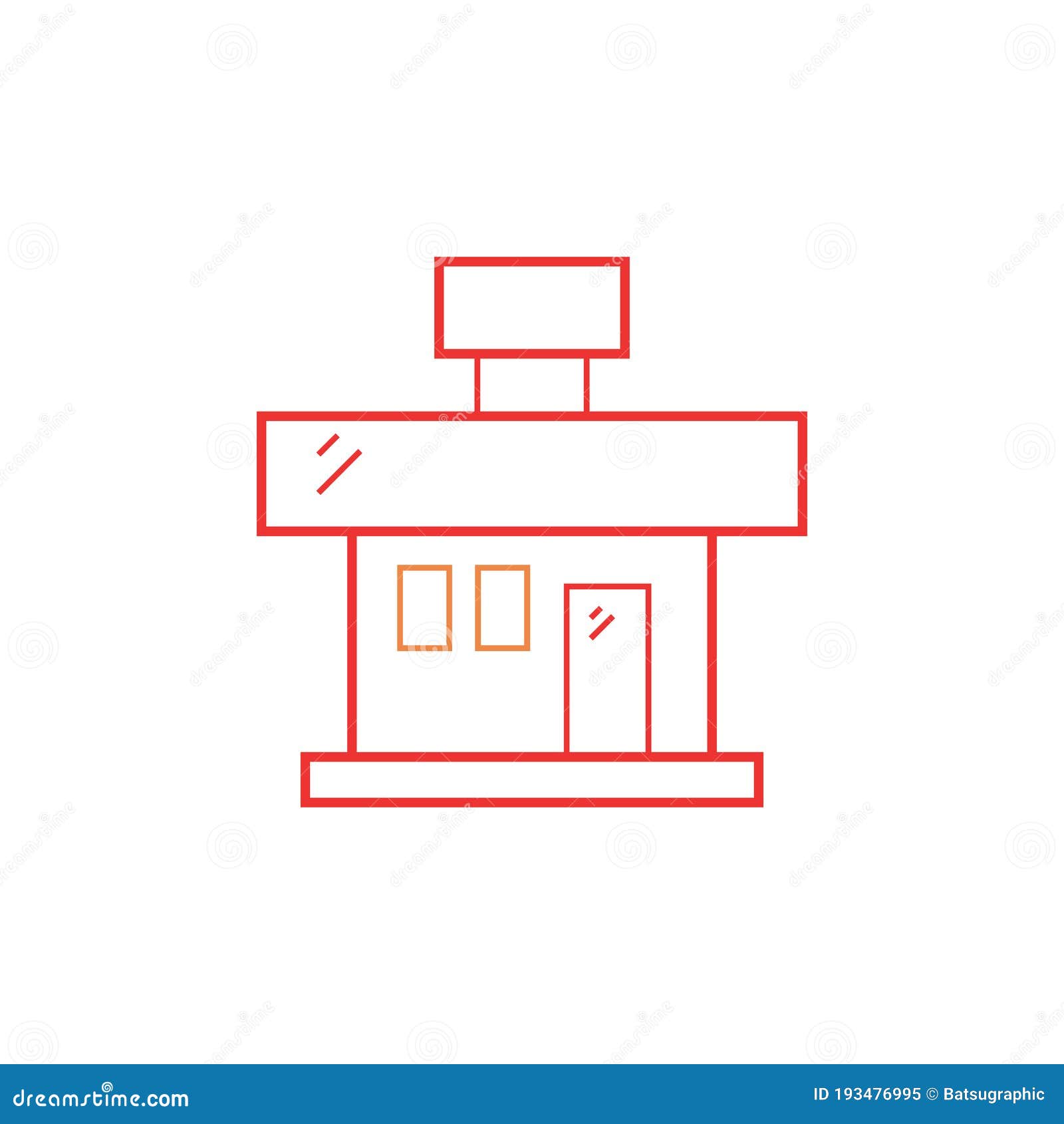 Shop Building Vector Icon Logo Design Stock Vector - Illustration of ...