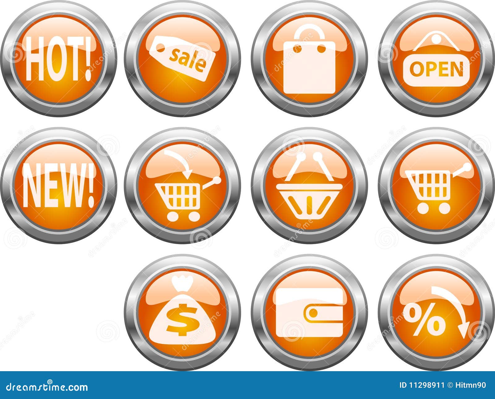 Shop buttons stock vector. Illustration of purchase, sell - 11298911