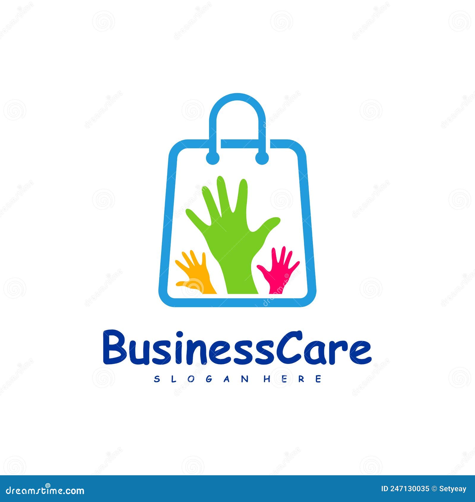 Shop Care Logo Design Vector. Icon Symbol Stock Illustration ...