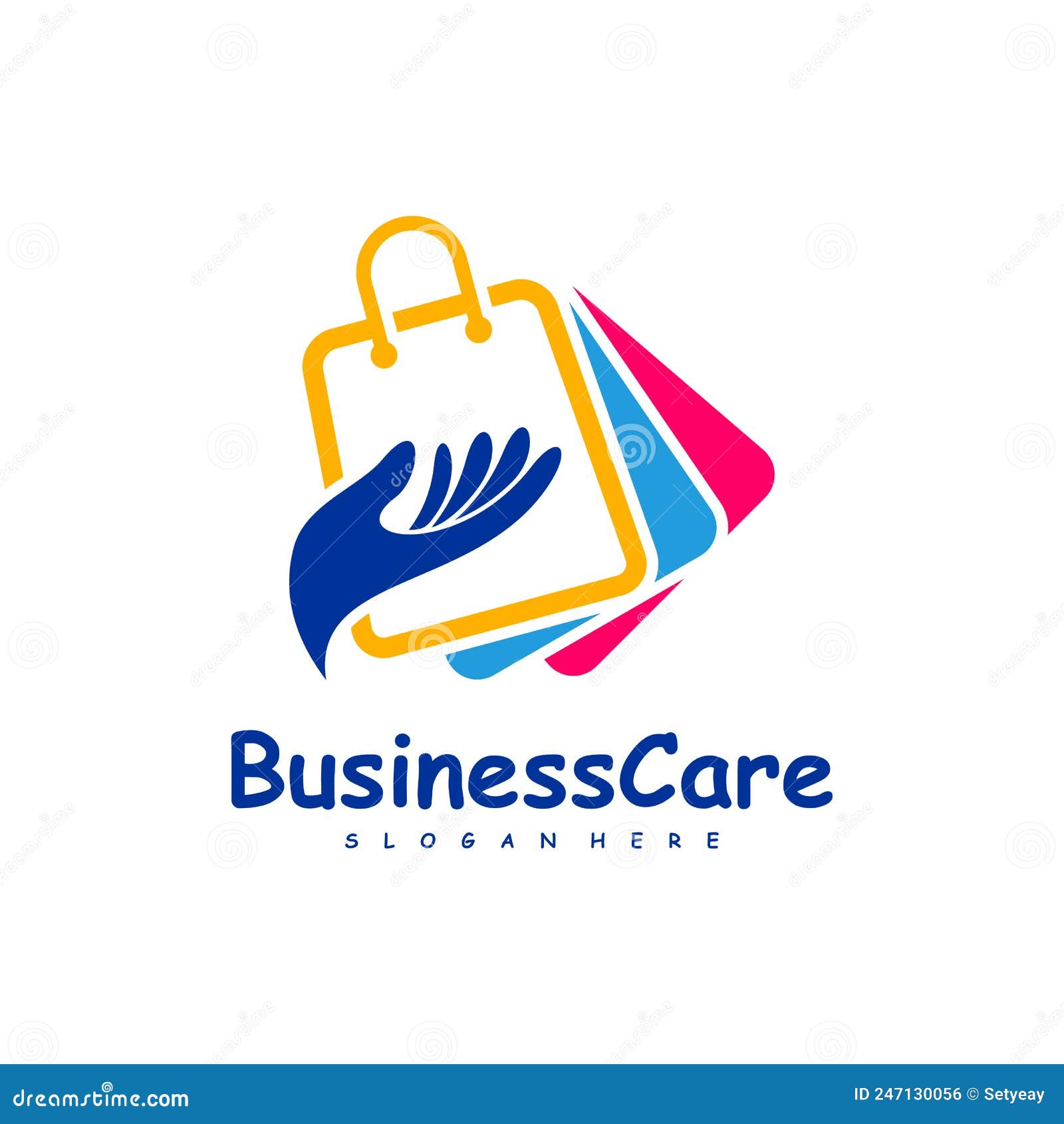 Shop Care Logo Design Vector. Icon Symbol Stock Illustration ...