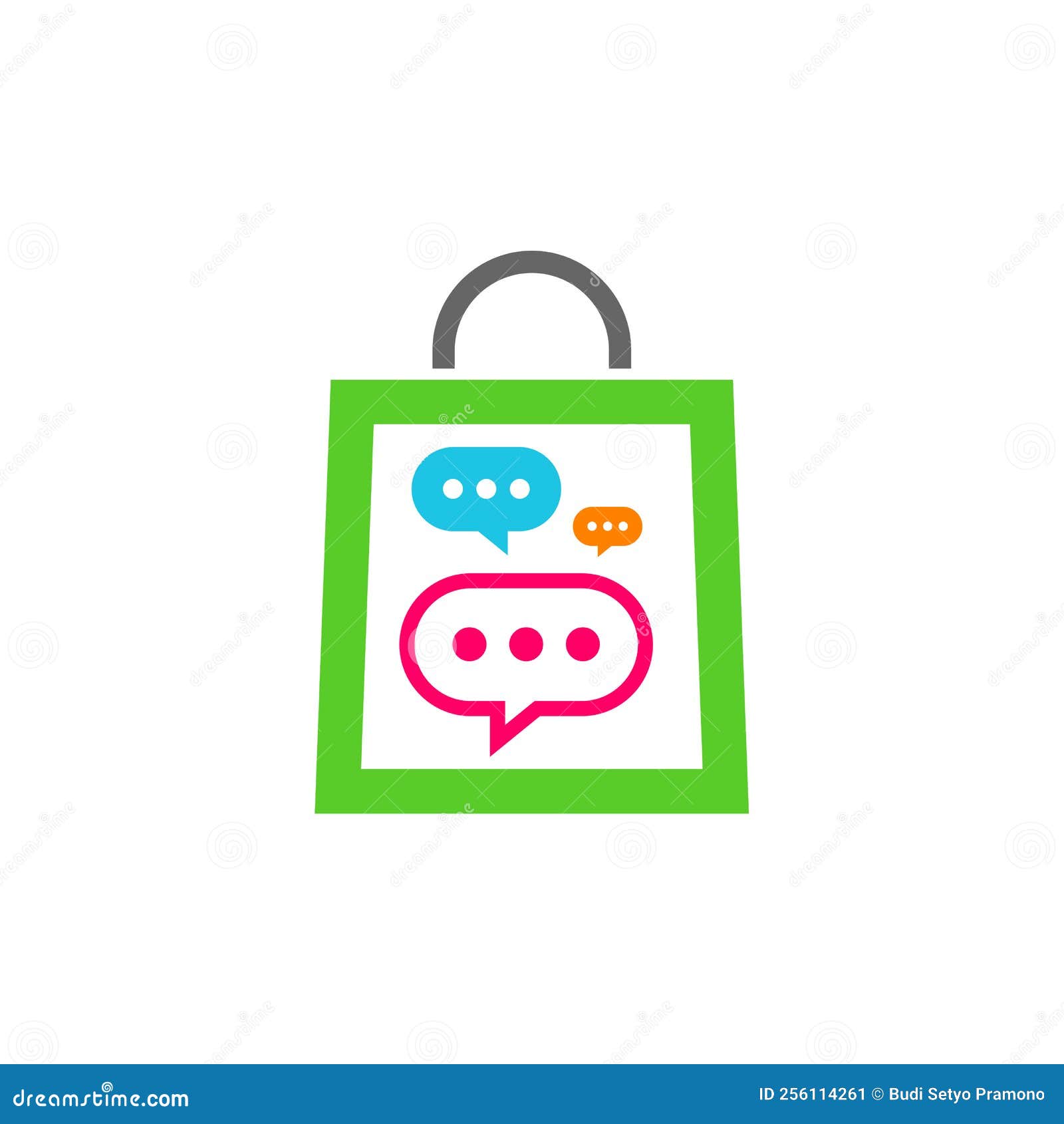 Shop Chat Logo Design Template. Shop Chat Logo Concept Vector Stock ...