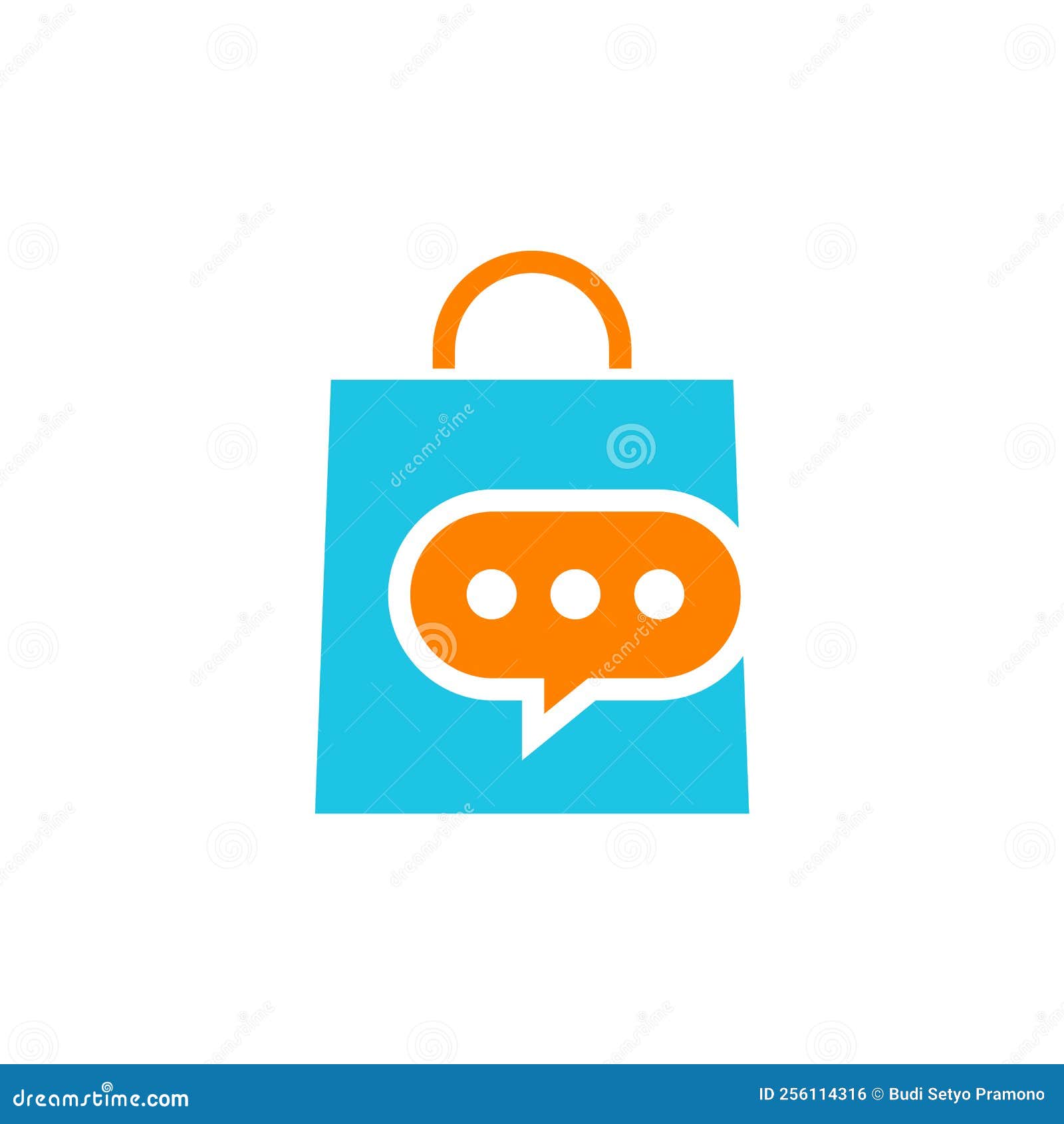 Shop Chat Logo Design Template. Shop Chat Logo Concept Vector Stock ...