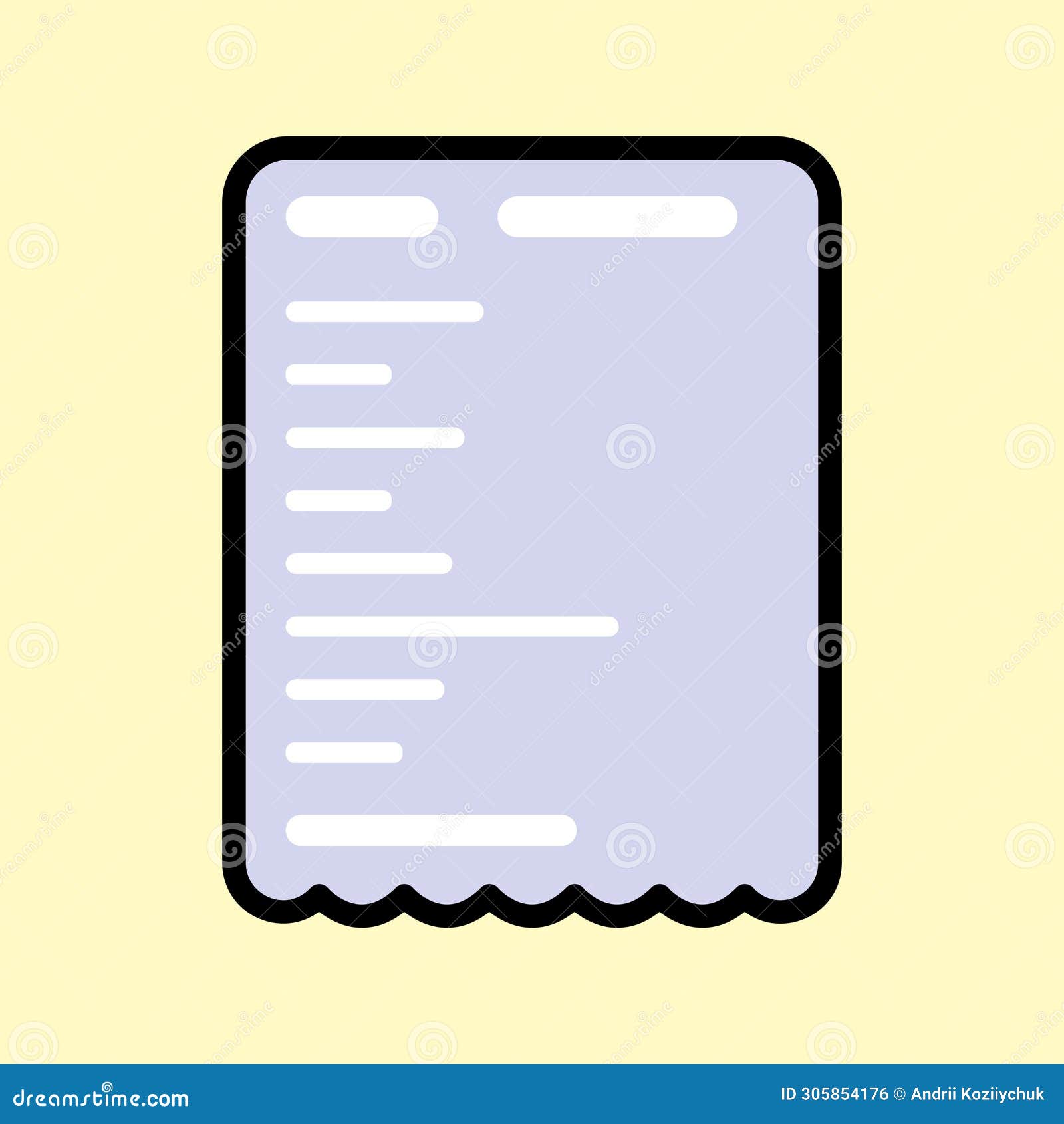 Shop Check Vector. Torn Shopping Receipt Template Vector. Stylish ...