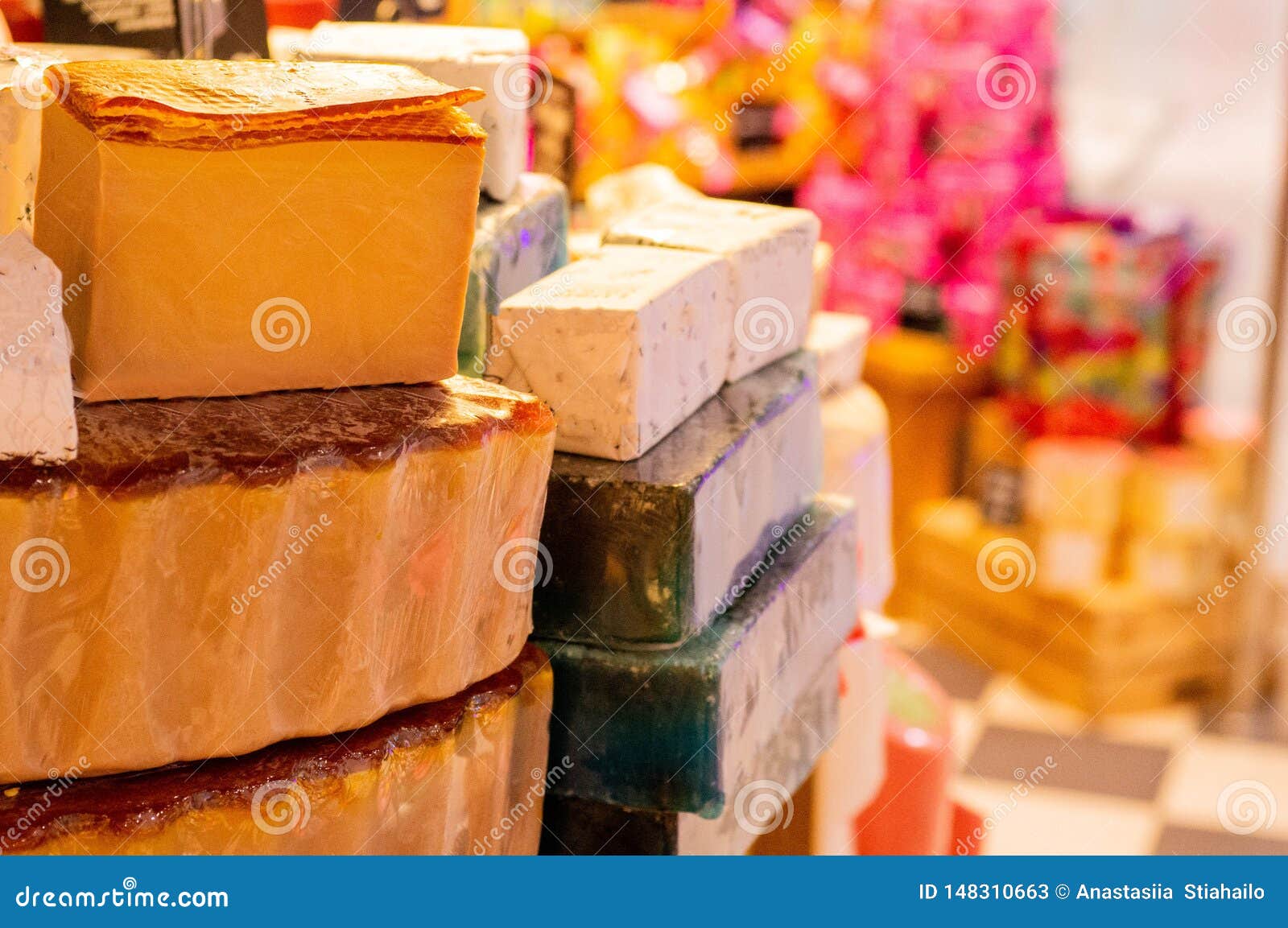 Shop Cosmetic Handmade Soap. Fresh Makeup Samples Stock Image - Image ...