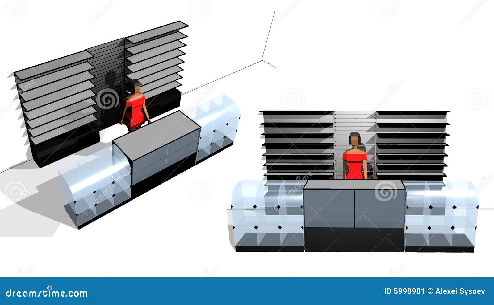 Shop counter stock illustration. Illustration of glass - 5998981