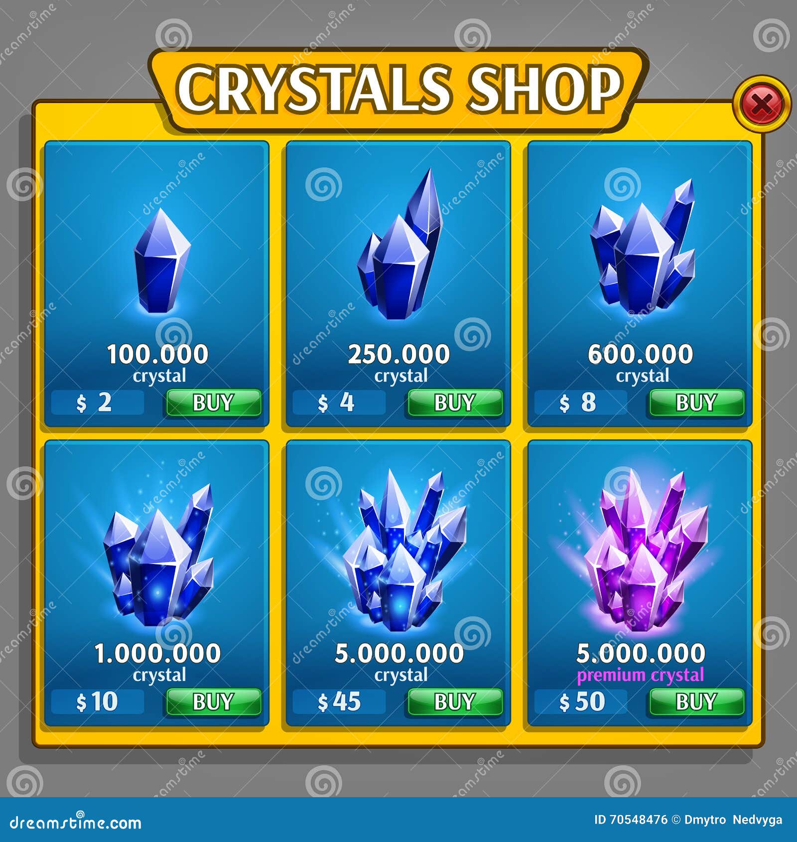 Game Asset Pack. Fantasy Card With Magic Items. User Interface Design ...