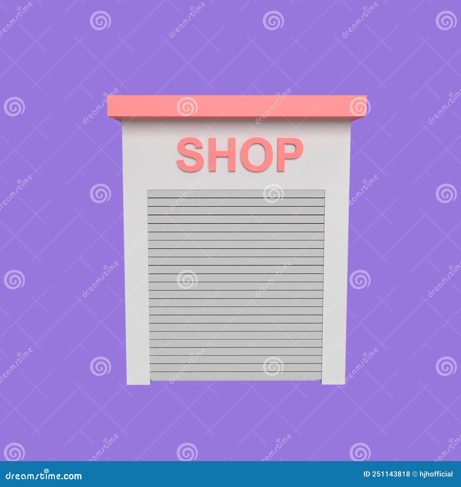 Shop 3d Icon Model Cartoon Style Concept. Render Illustration Stock ...