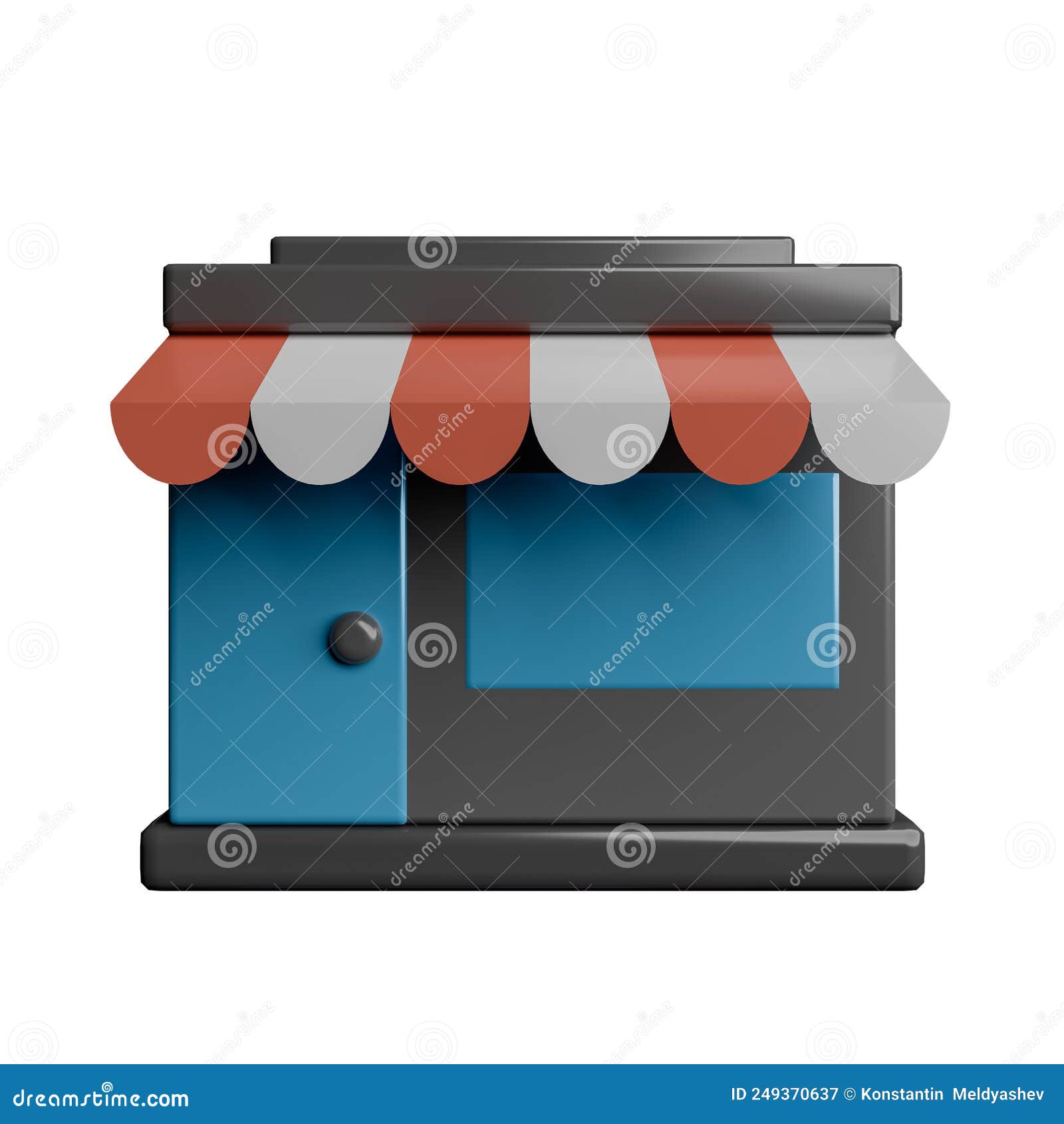 Shop 3d Icon Render Illustration Stock Illustration - Illustration of ...