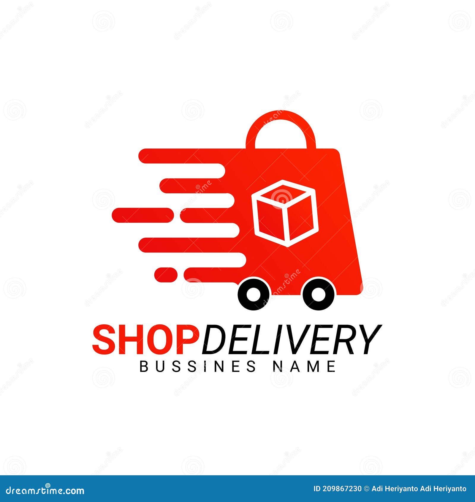 Shop Delivery Logo Template Design Vector Stock Vector - Illustration ...