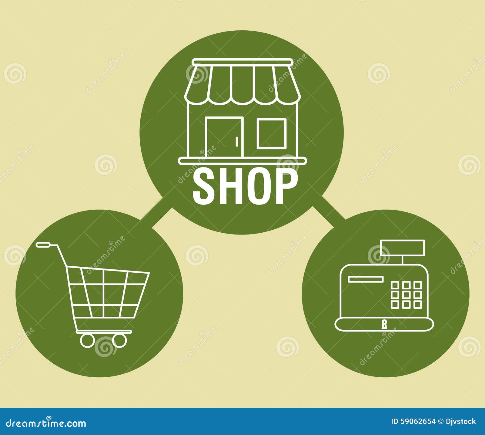 Shop design stock vector. Illustration of shop, background - 59062654