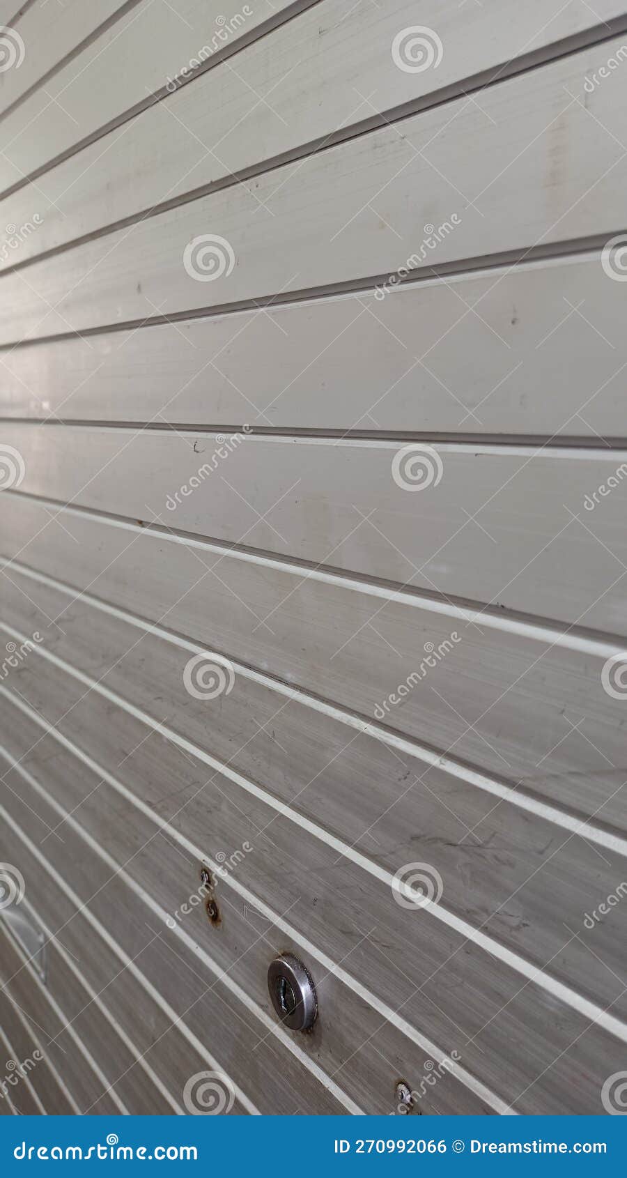 Shop Doors are Made of Aluminium. Closed Shop S Door Stock Photo ...