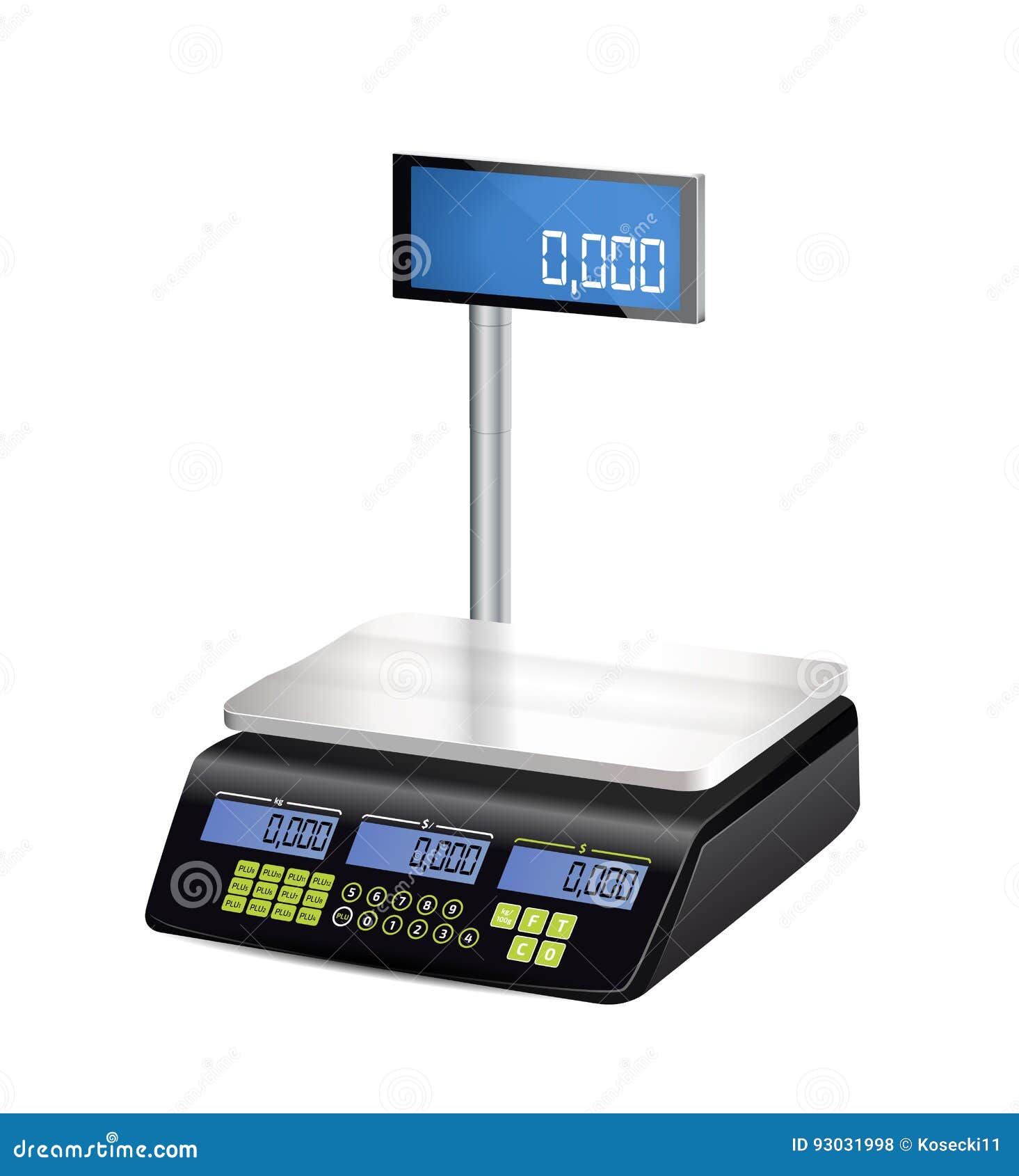 Electronic Scales Cartoon Vector | CartoonDealer.com #43234549