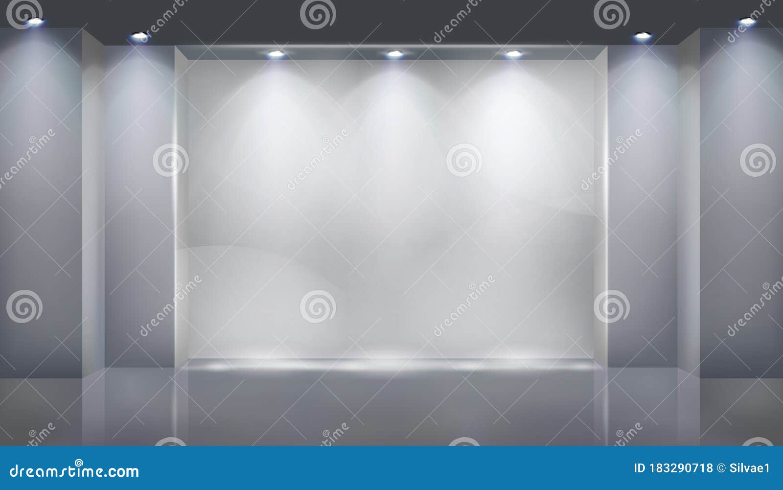 Empty Shop. Place for the Exhibition. Vector Illustration. Stock Vector ...