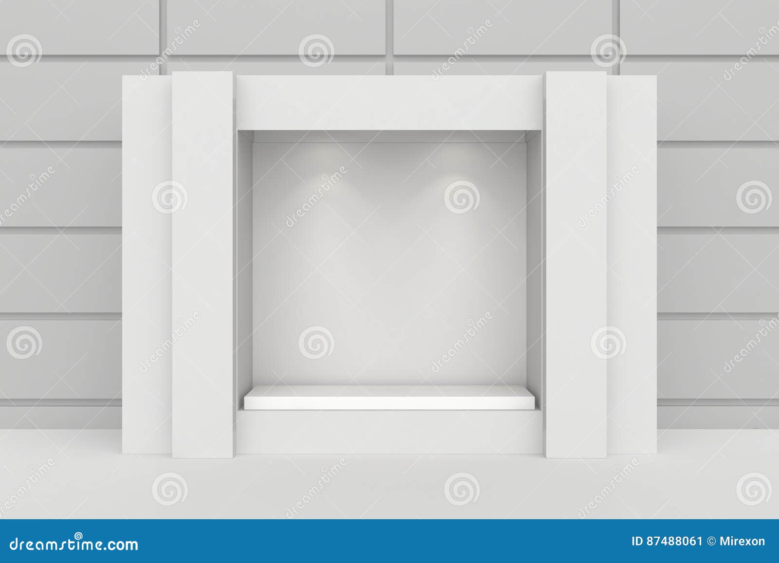 Shop exterior showcase. stock illustration. Illustration of mock - 87488061