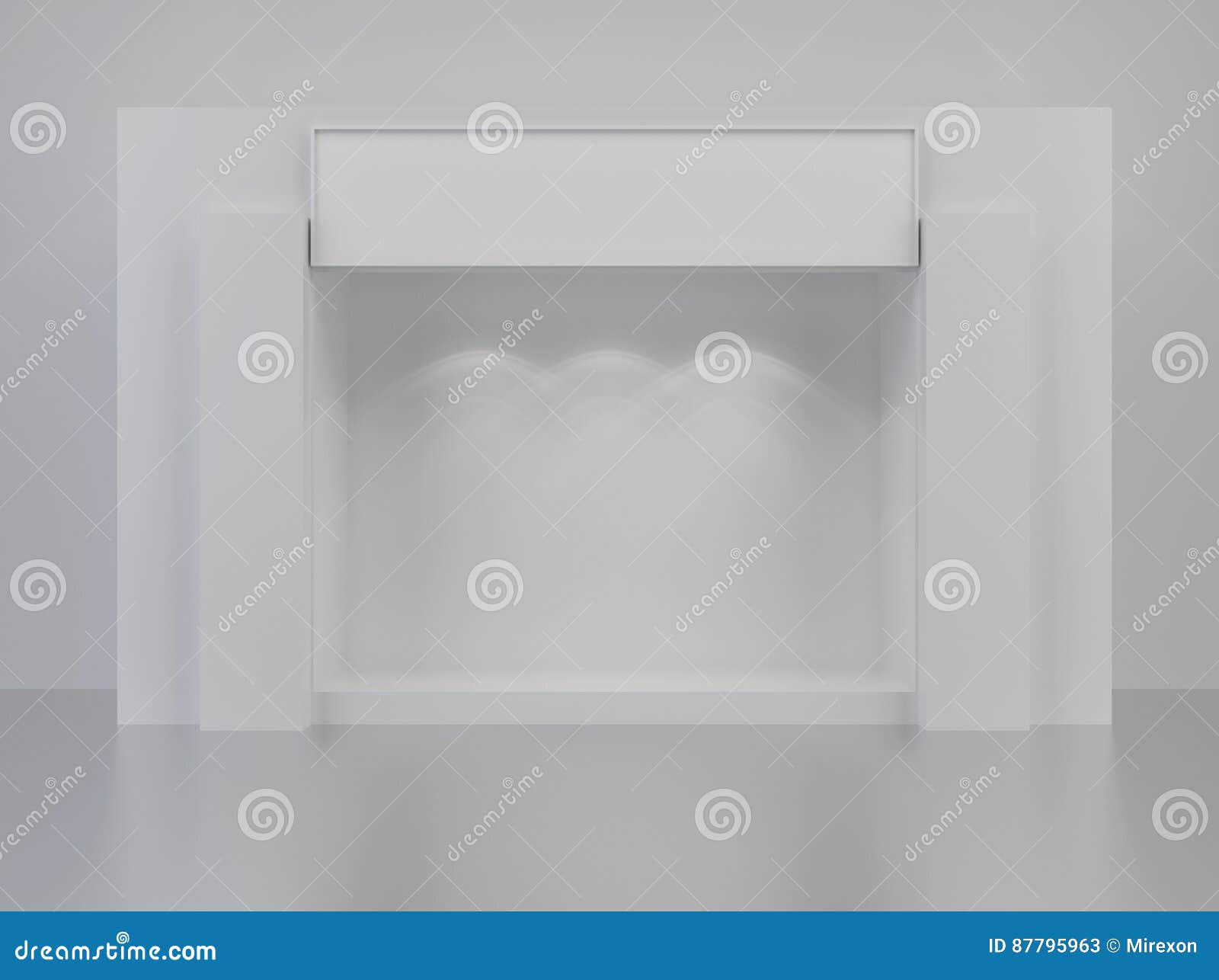 Shop Exterior Showcase. Mock Up Stock Illustration - Illustration of ...