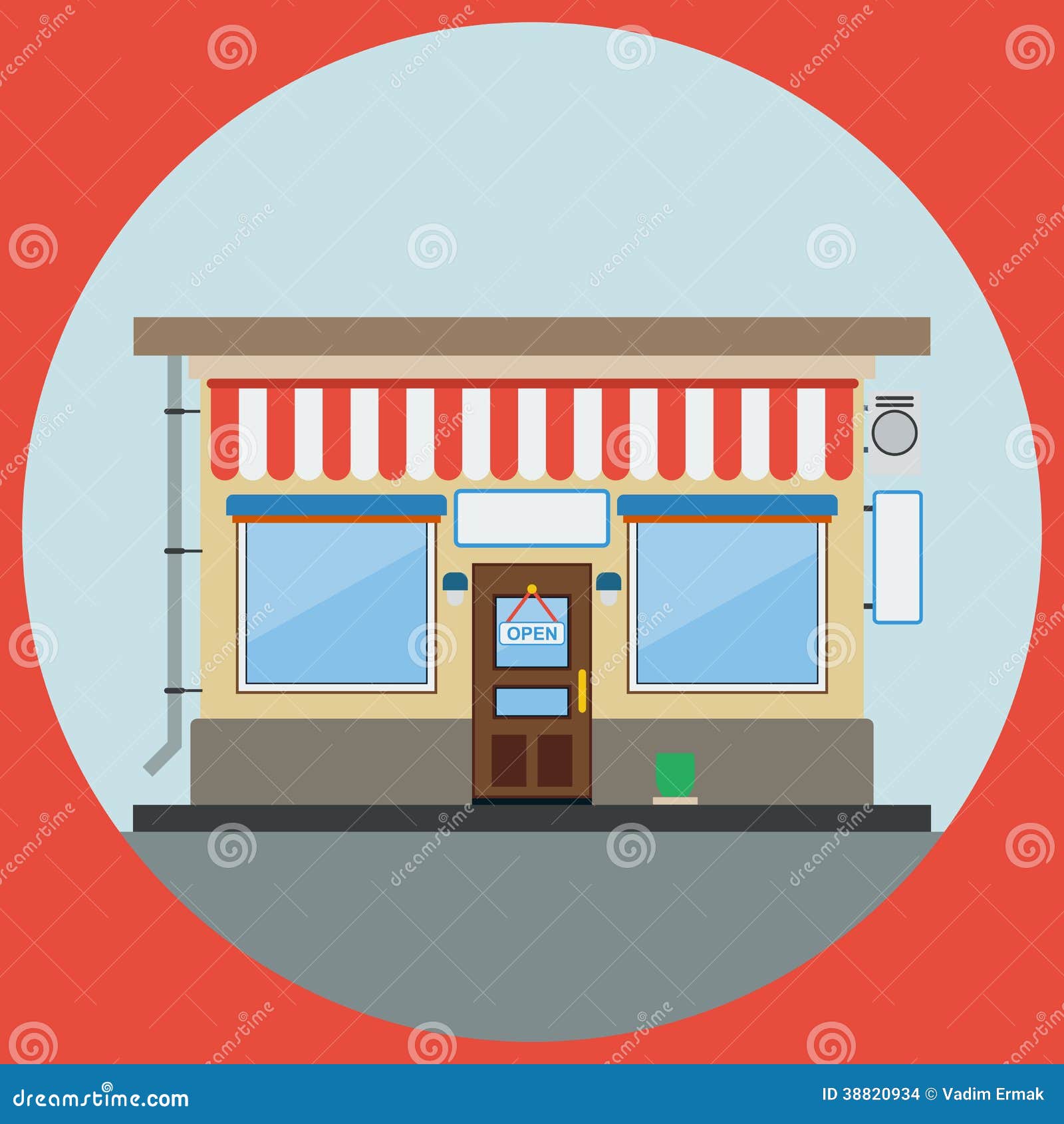 Shop Flat Vector Illustration Stock Vector - Illustration of ...