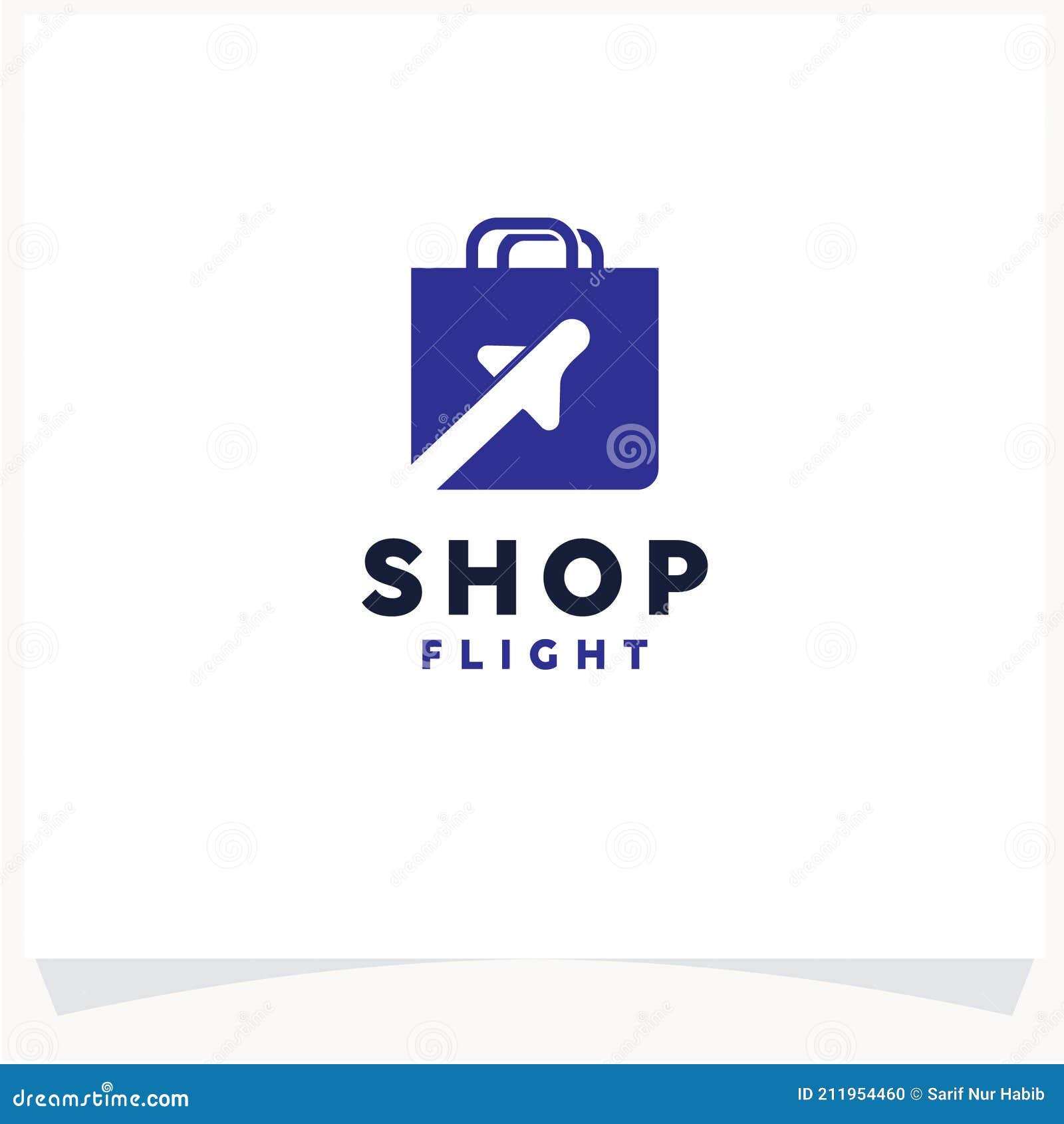 Shop Flight Logo Design Template Stock Vector - Illustration of ...