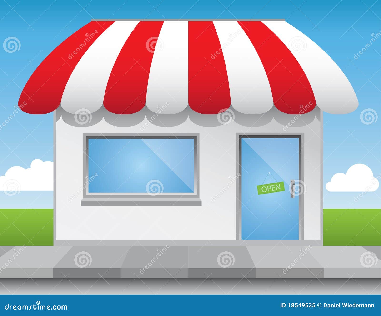 Shop Front stock vector. Illustration of door, front - 18549535