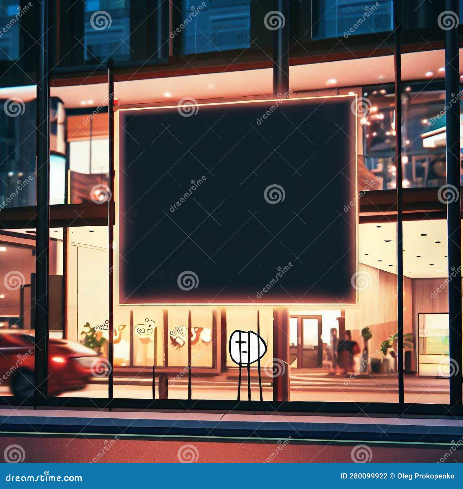 Shop Front Sign Design Project Stock Illustration - Illustration of ...