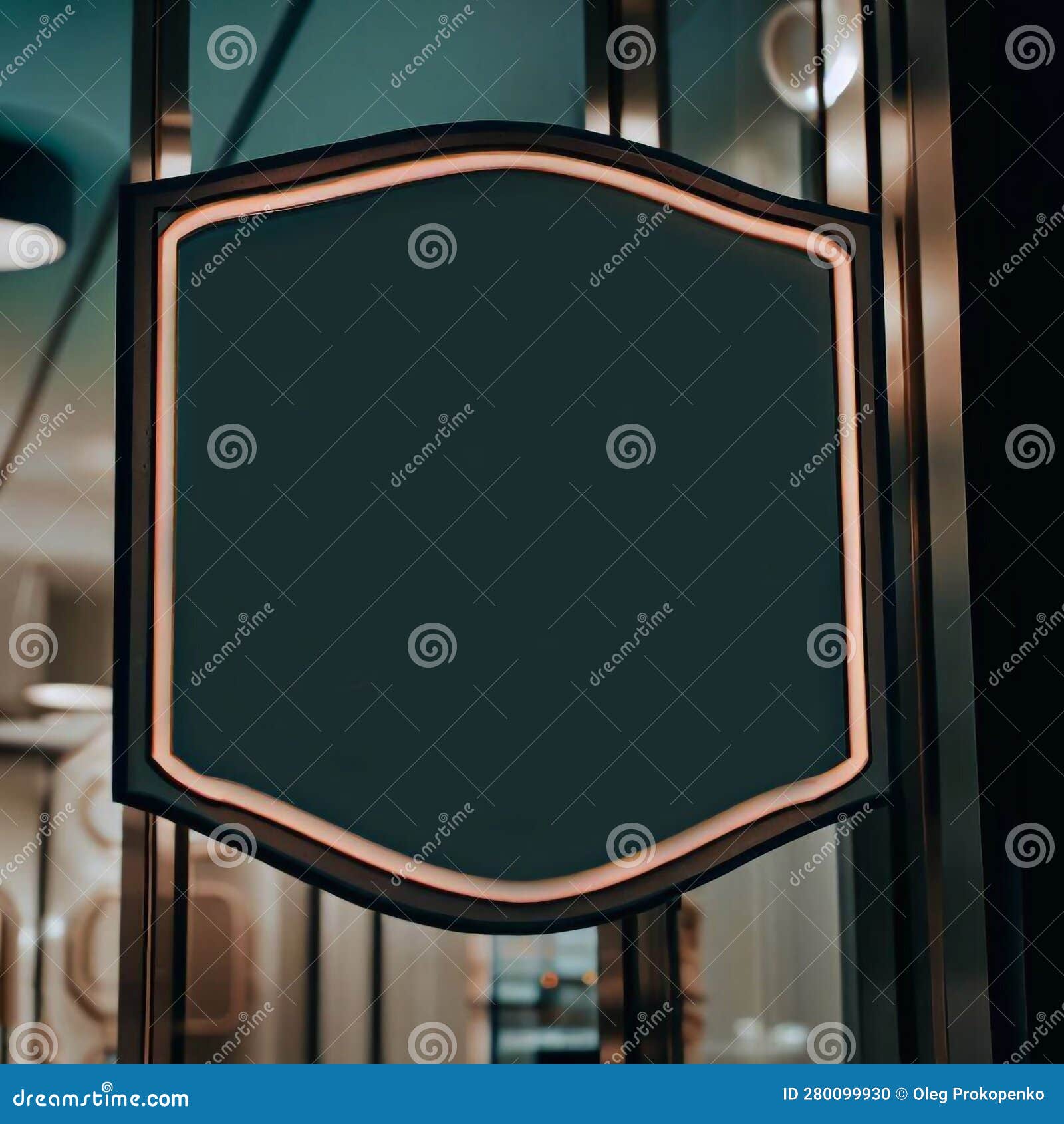 Shop Front Sign Design Project Stock Illustration - Illustration of ...