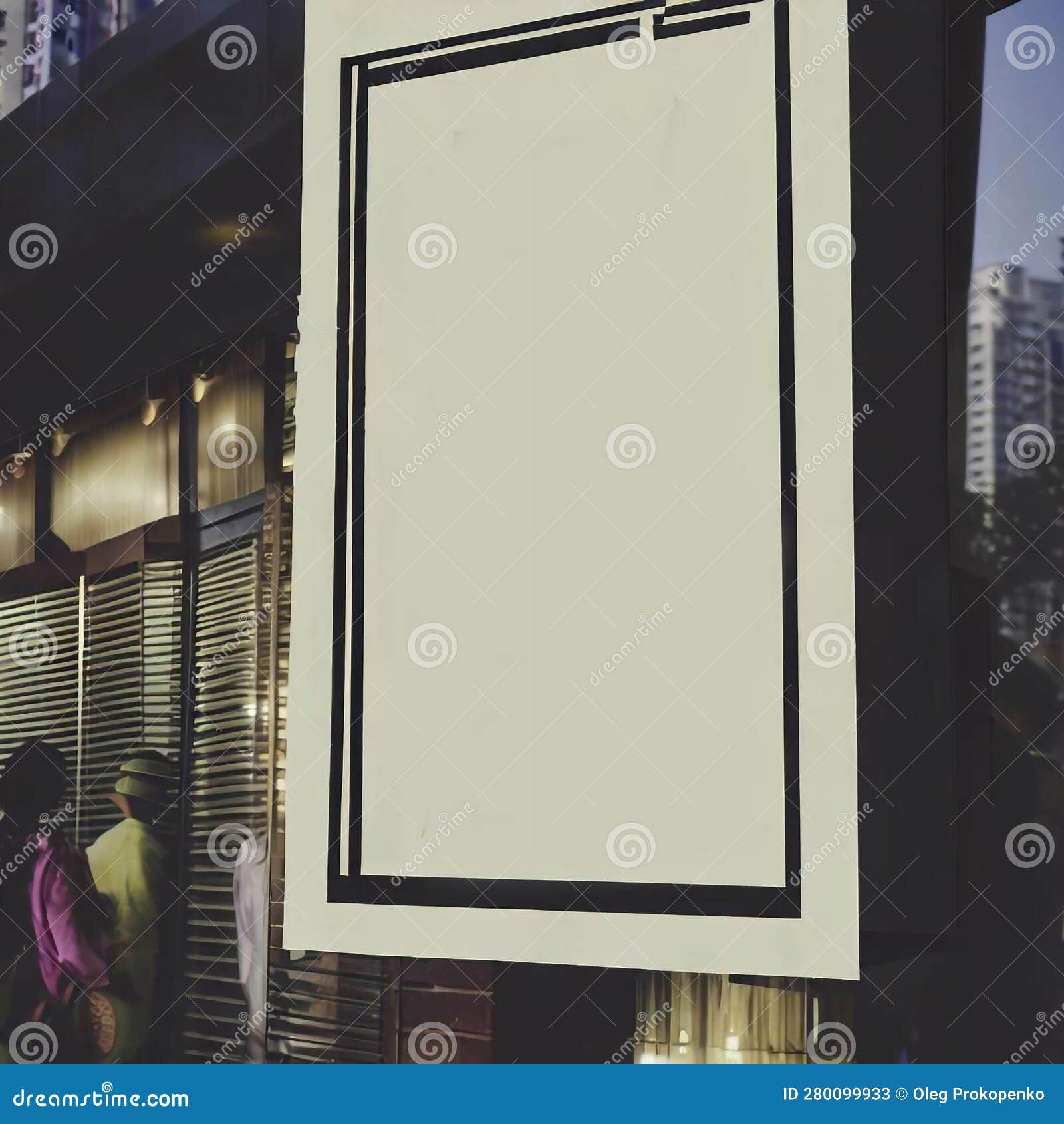 Shop Front Sign Design Project Stock Illustration - Illustration of ...